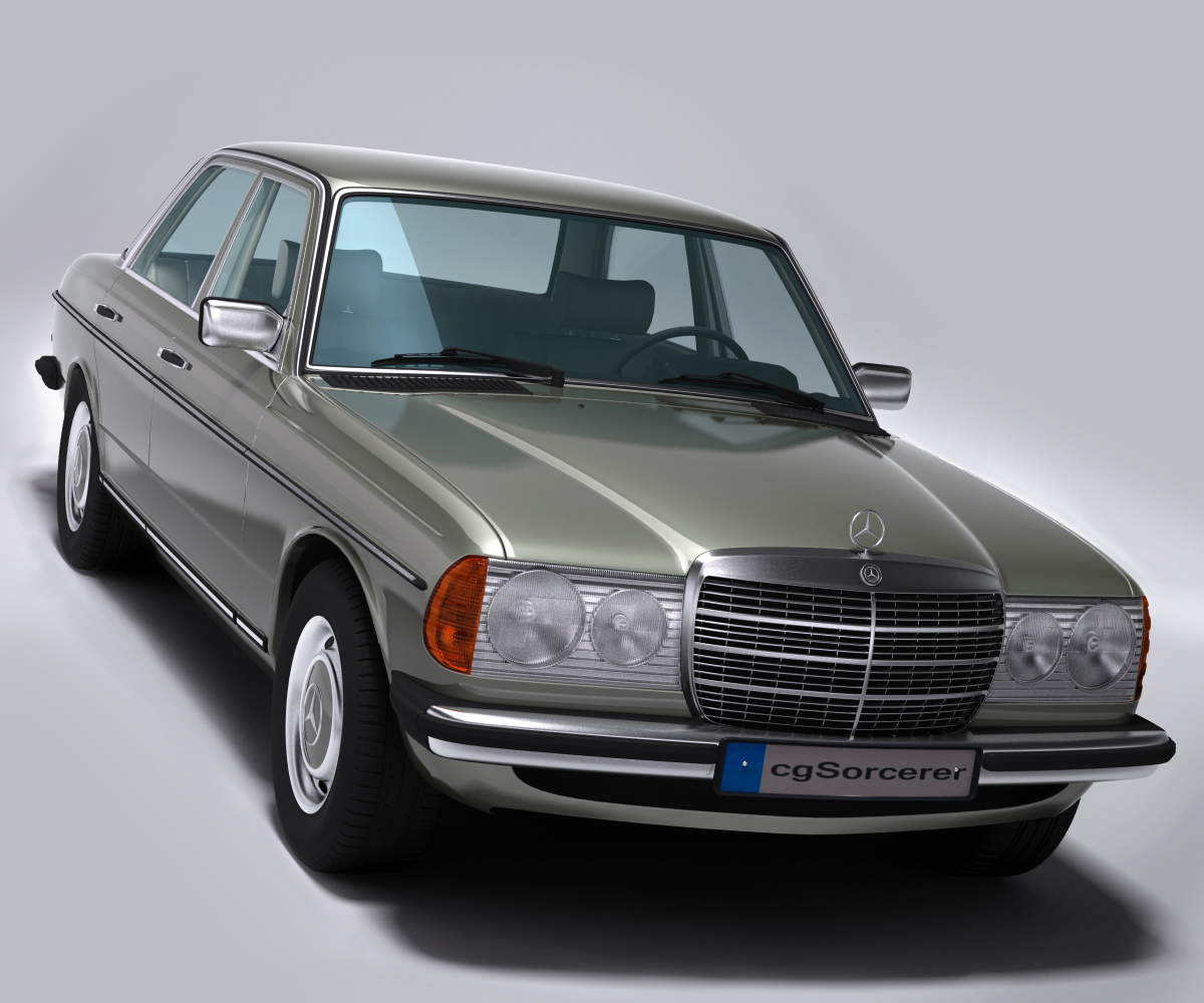 w123 mercedes benz 3d max