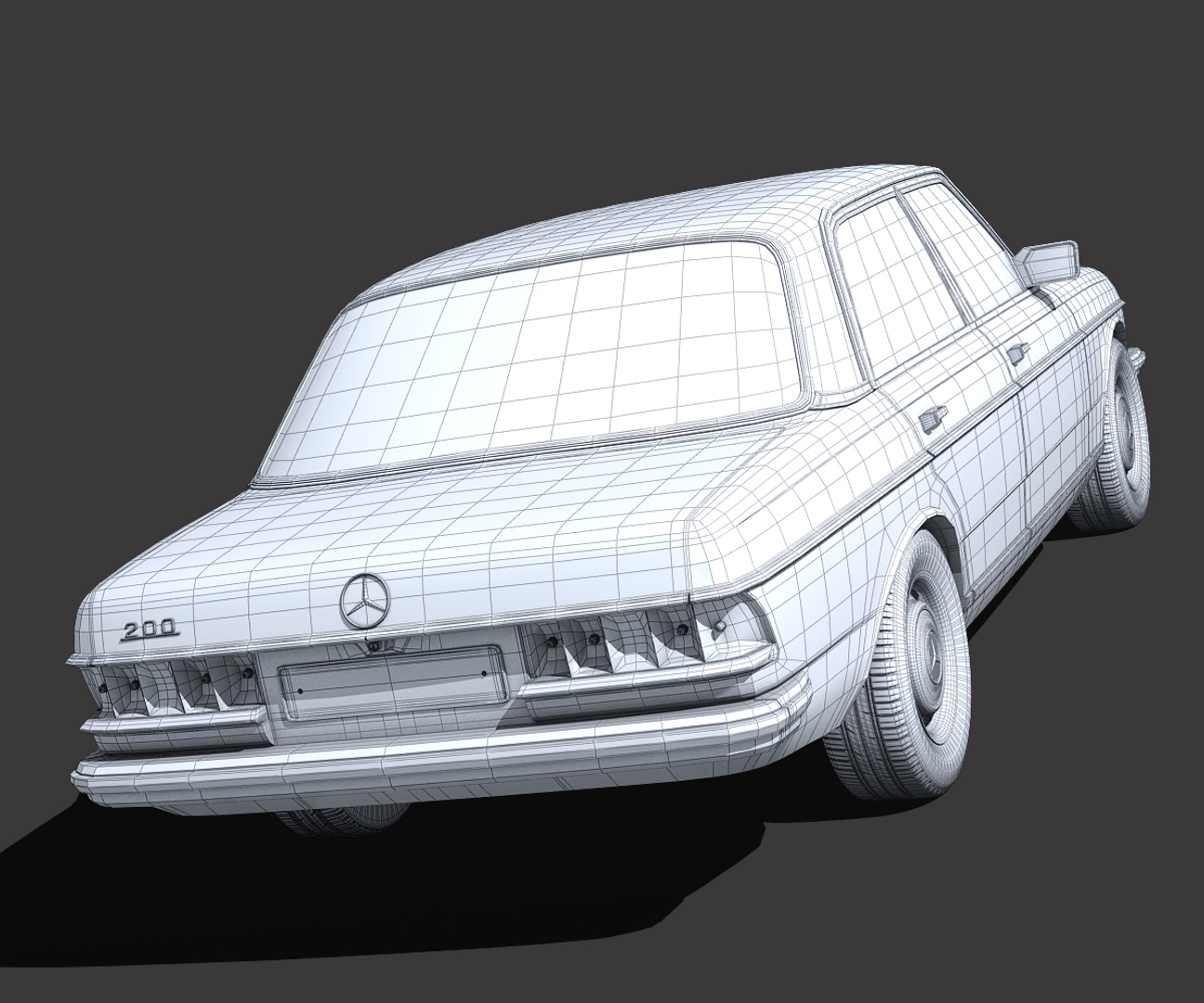 w123 mercedes benz 3d max