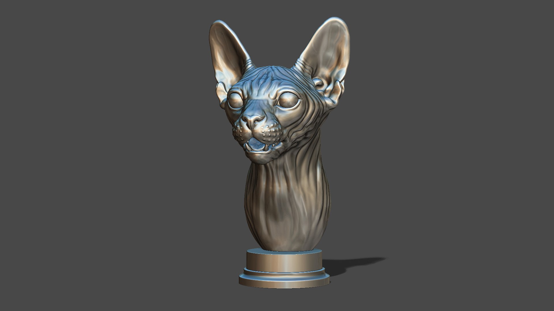 3D Sphinx Cat Head Model - TurboSquid 2327440