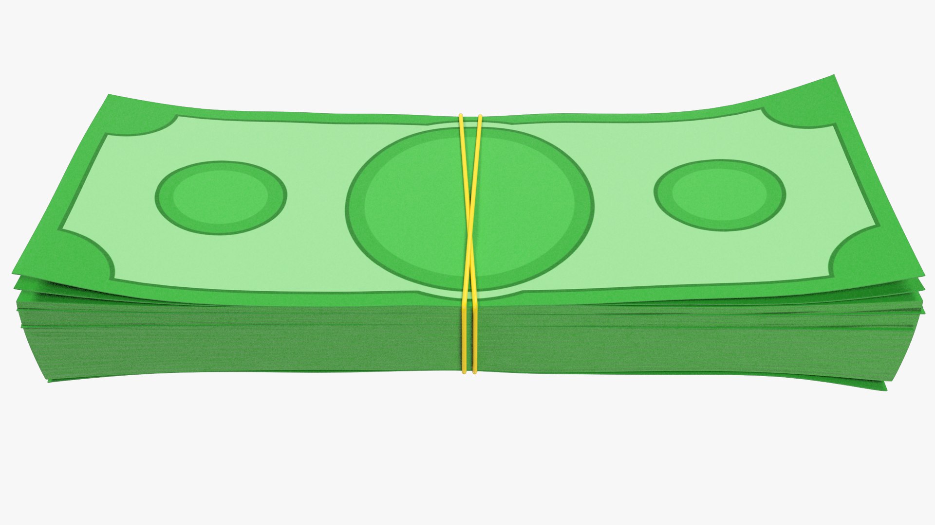 Stack Of Cartoon Money Bills V2 3D - TurboSquid 2012123