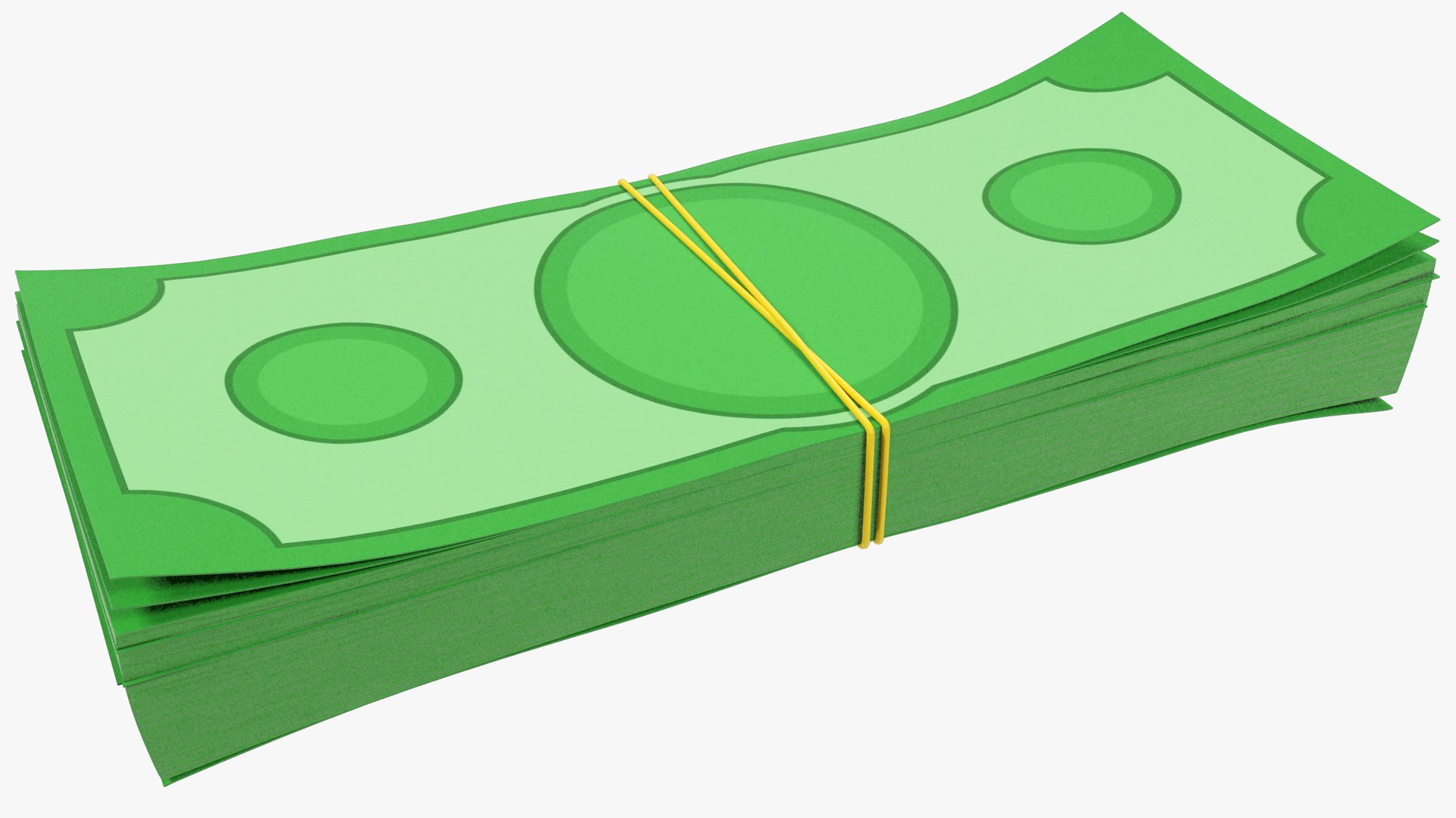 Stack Of Cartoon Money Bills V2 3D - TurboSquid 2012123