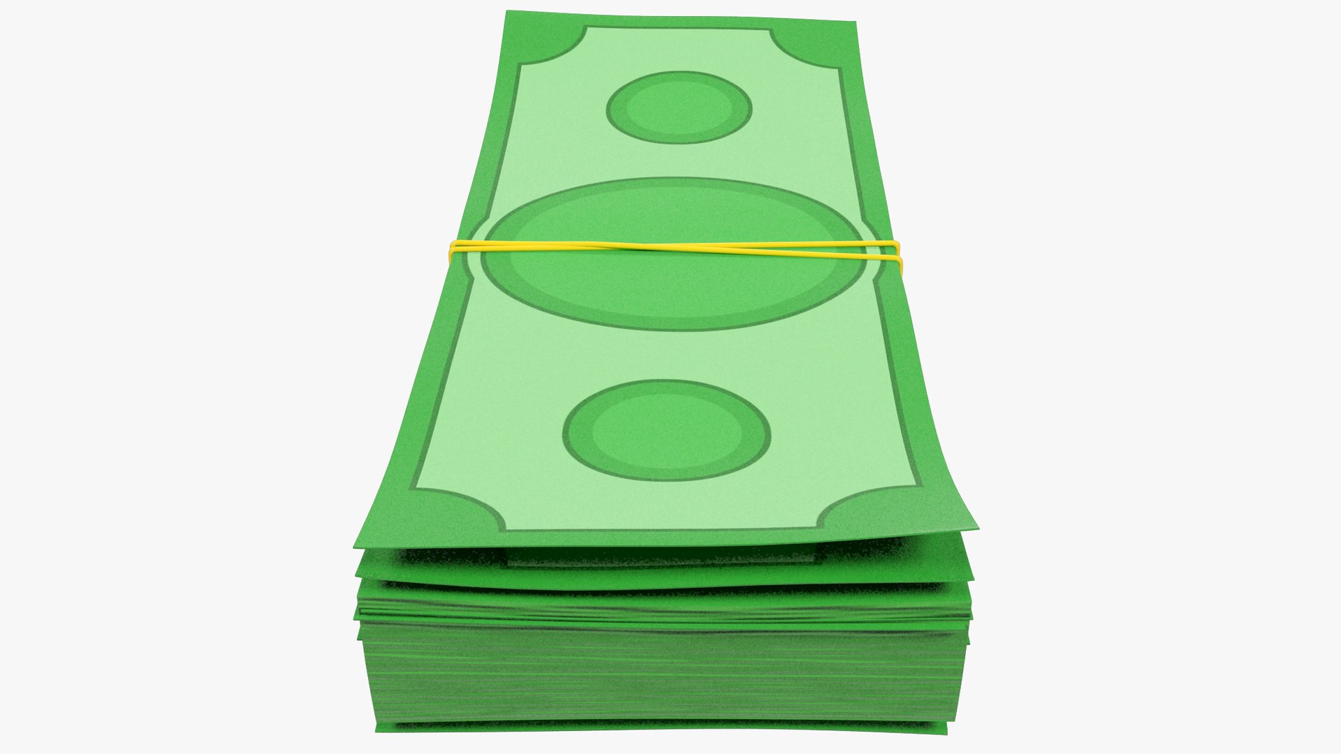 Stack Of Cartoon Money Bills V2 3D - TurboSquid 2012123