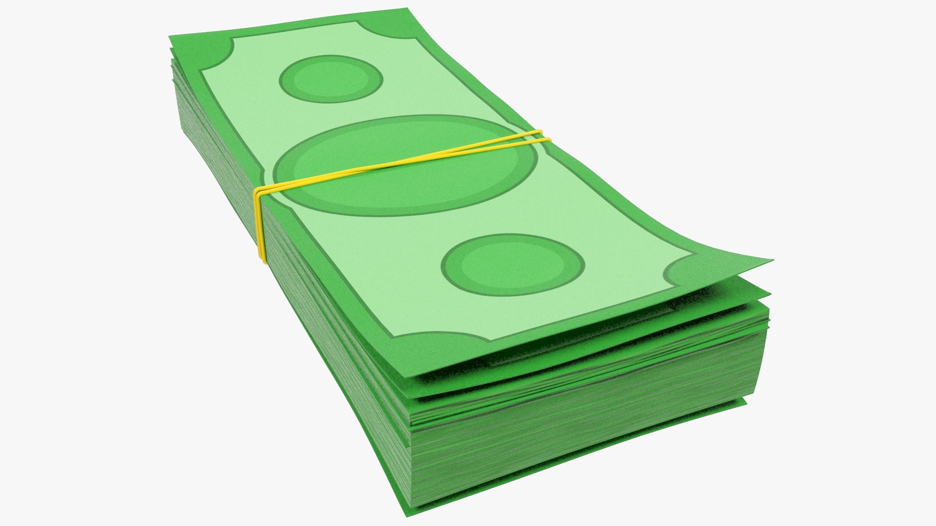 Stack Of Cartoon Money Bills V2 3D - TurboSquid 2012123