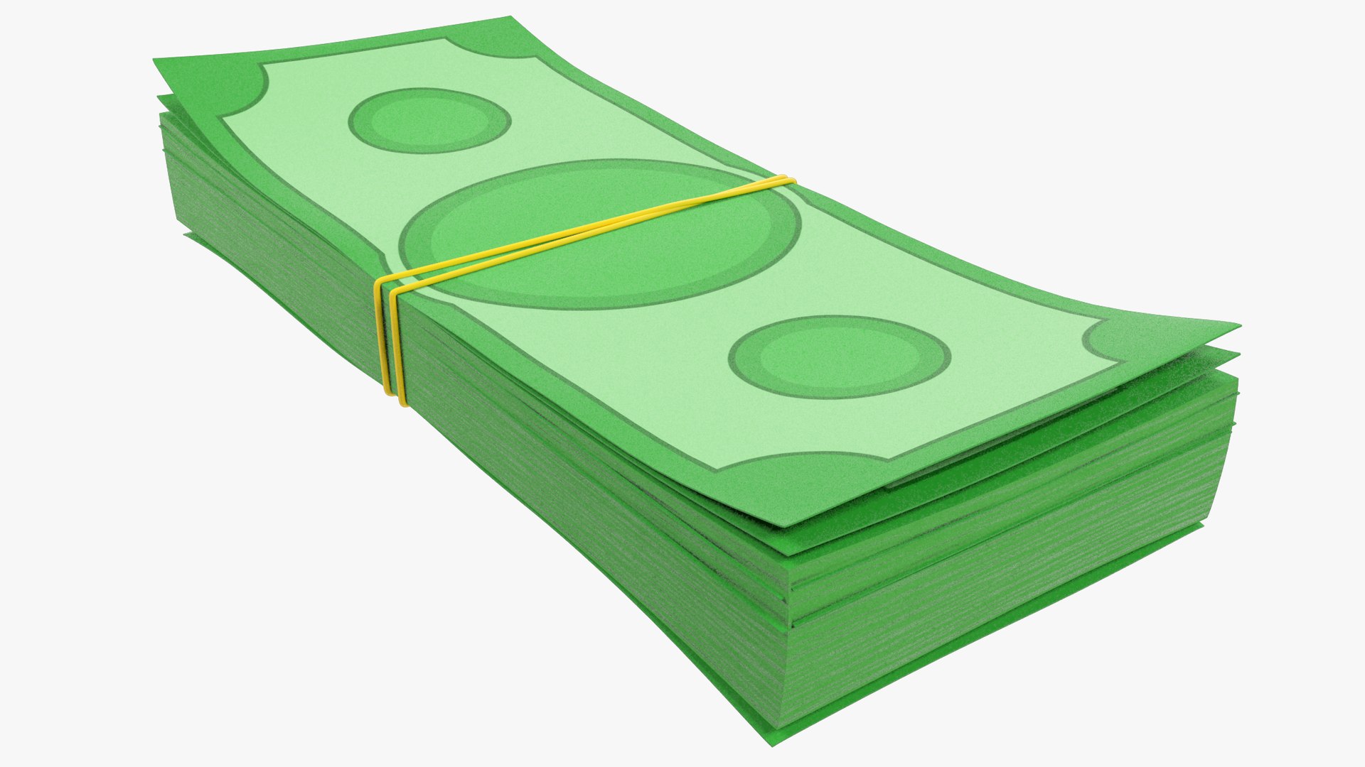 Stack Of Cartoon Money Bills V2 3D - TurboSquid 2012123
