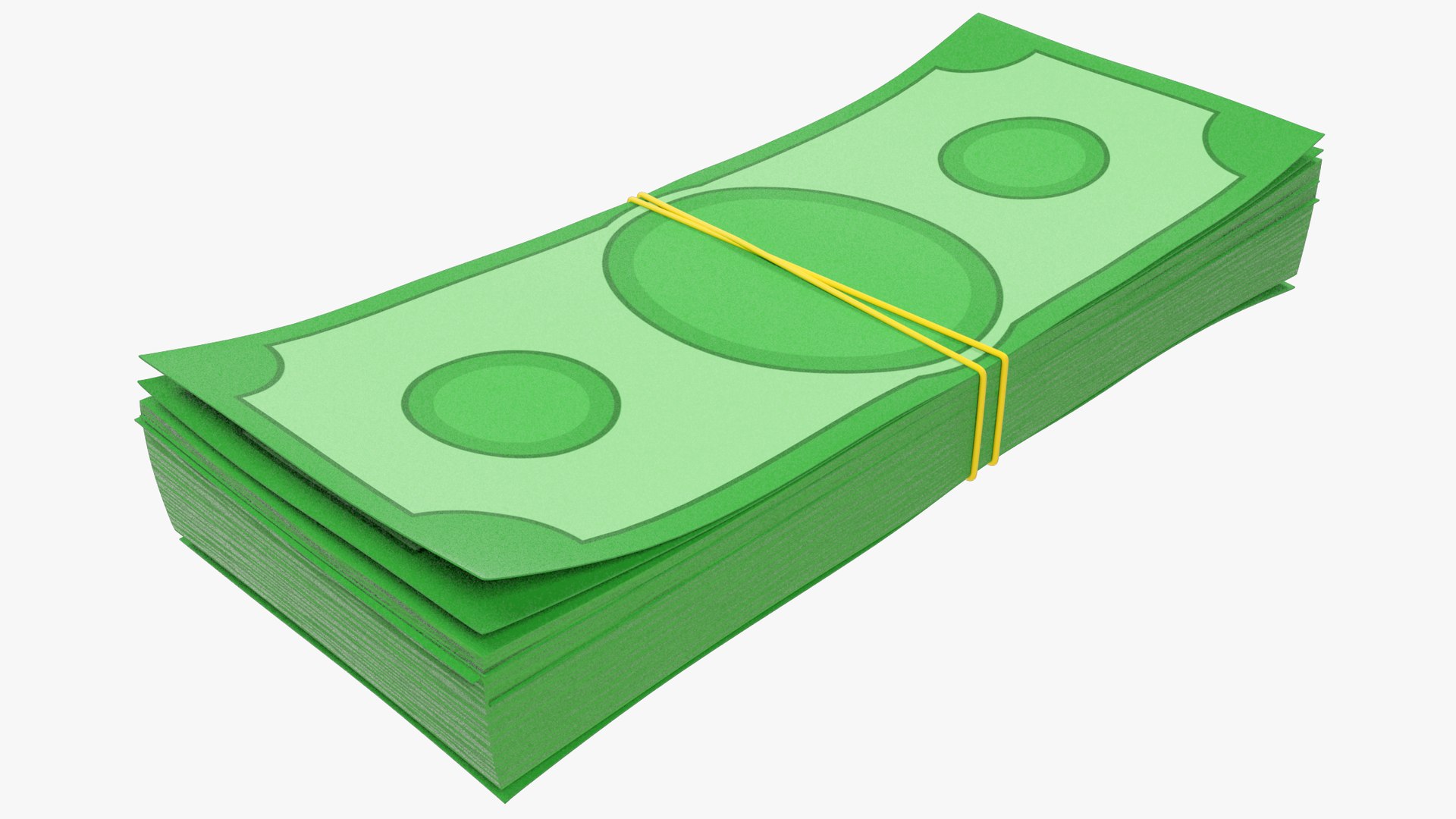 Stack Of Cartoon Money Bills V2 3D - TurboSquid 2012123