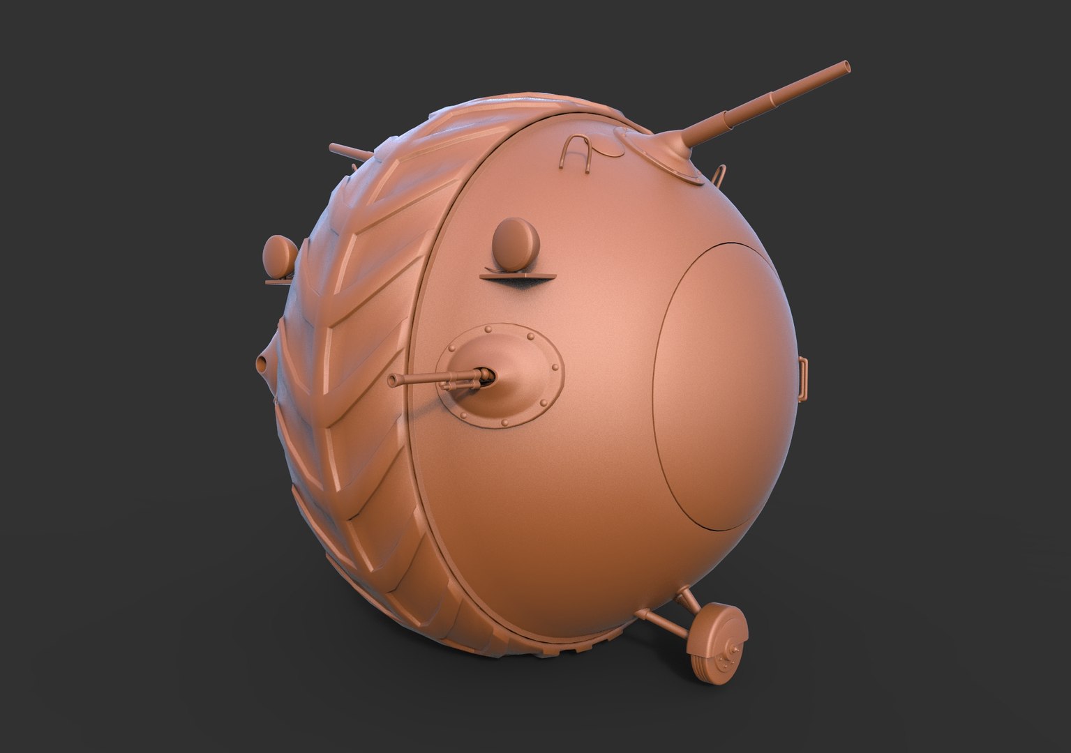 3D Ball tank Clean model - TurboSquid 1792378
