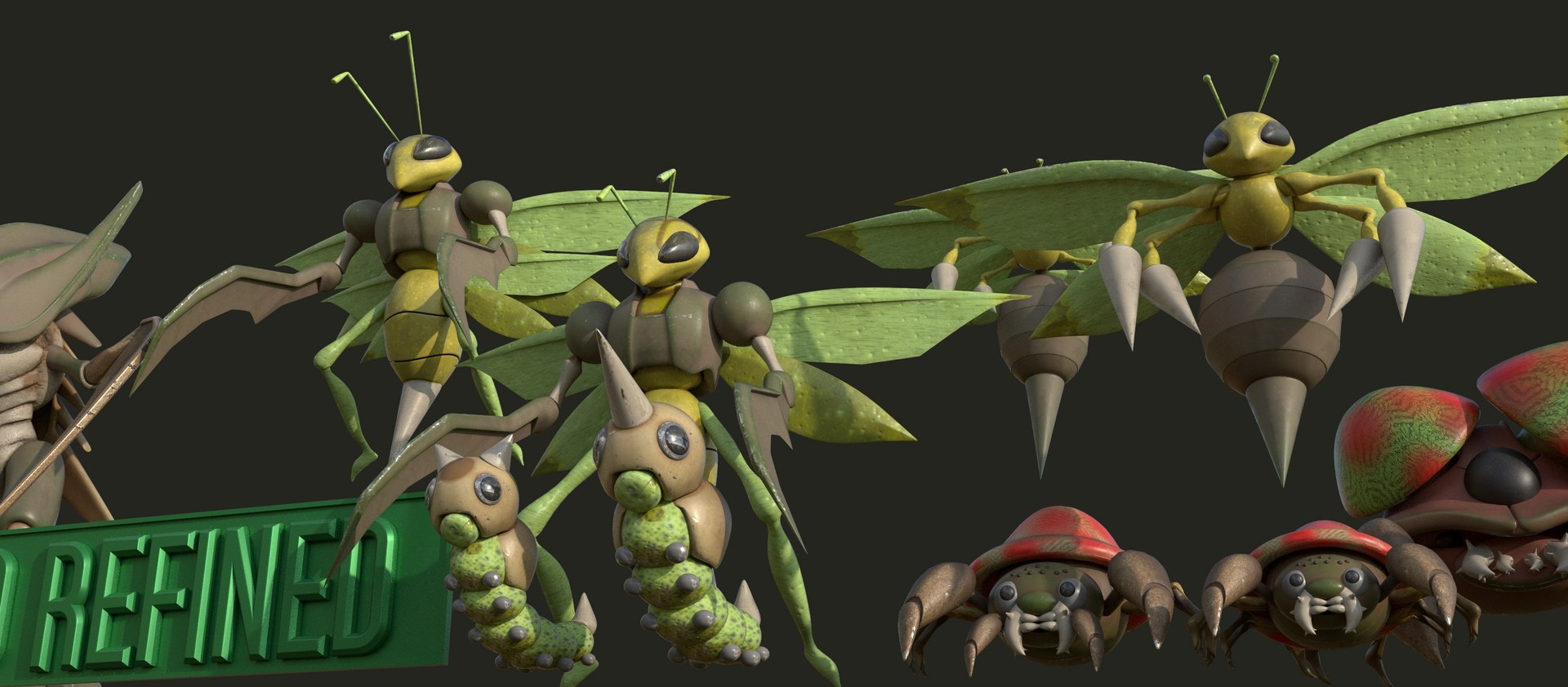 3D Creature Monster Bundles- Insects- Evolution Variety Pack Model ...