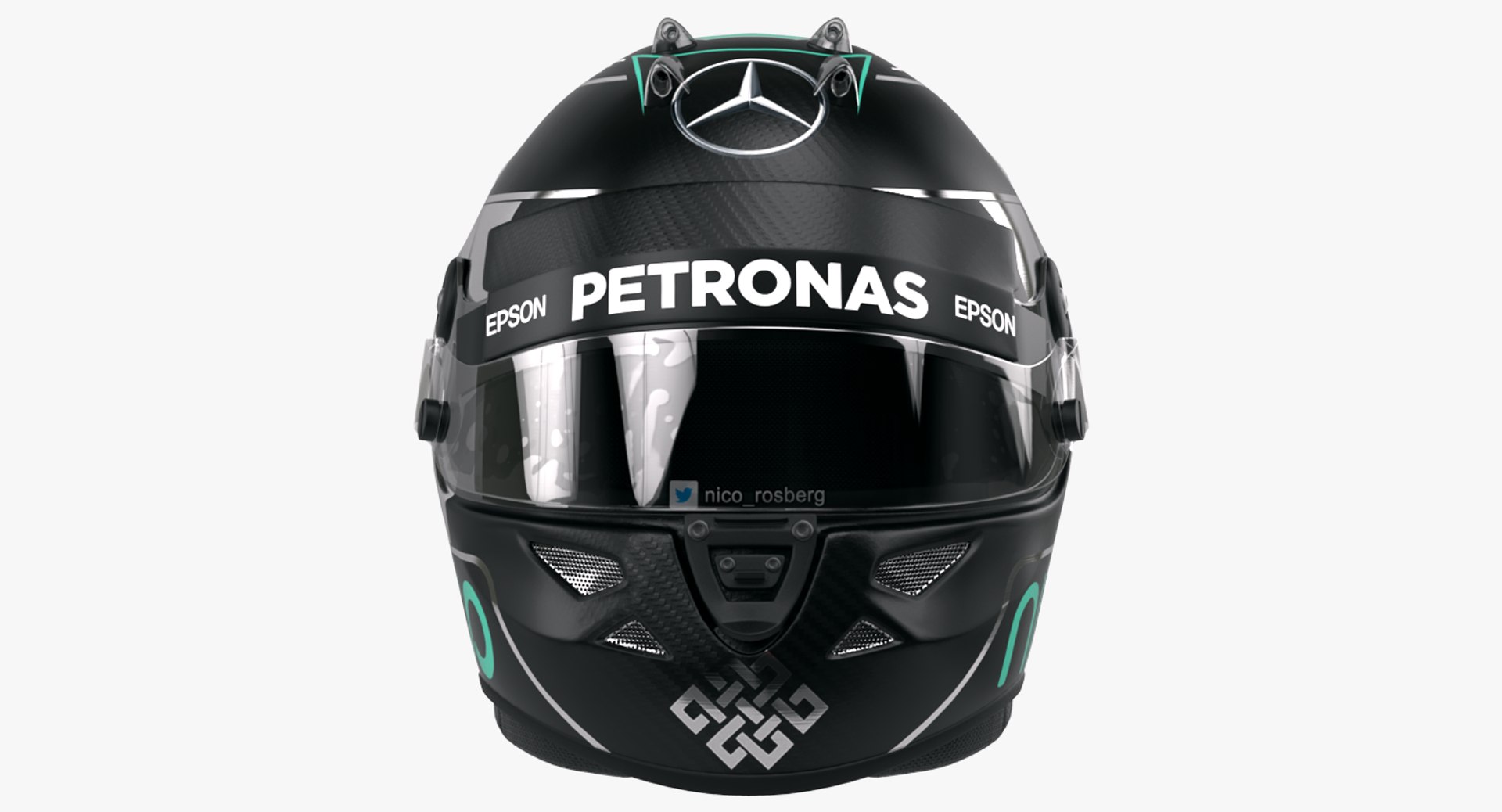 3d Racing Helmet Nico Rosberg Model