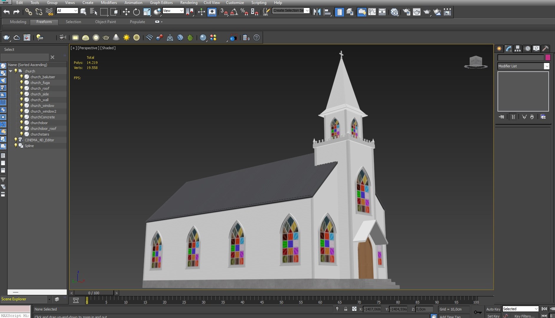 Church Model - TurboSquid 2234395