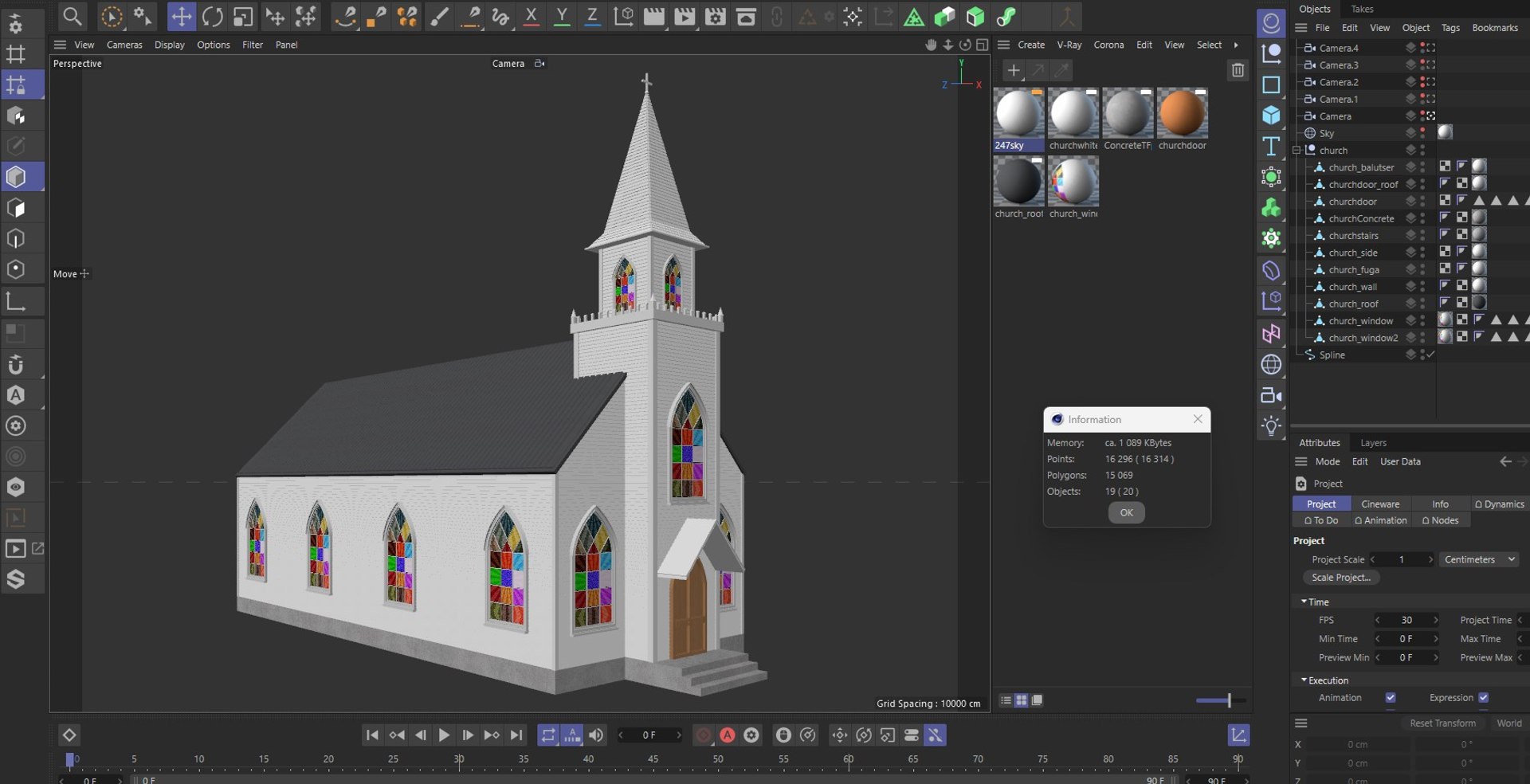 Church Model - TurboSquid 2234395
