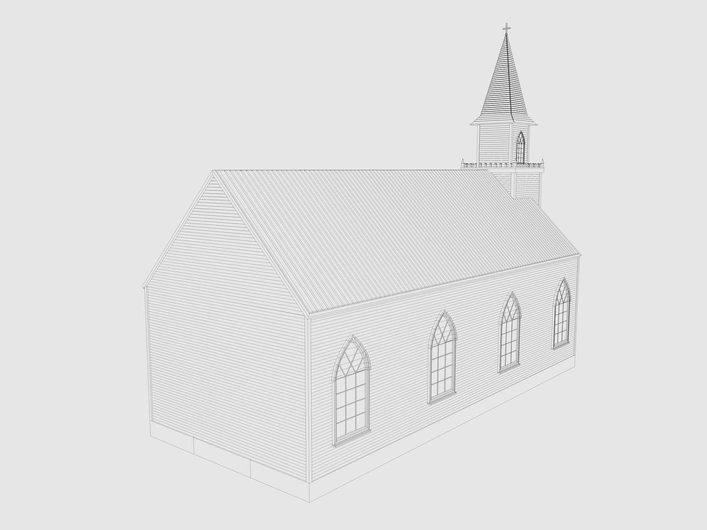 Church Model - TurboSquid 2234395