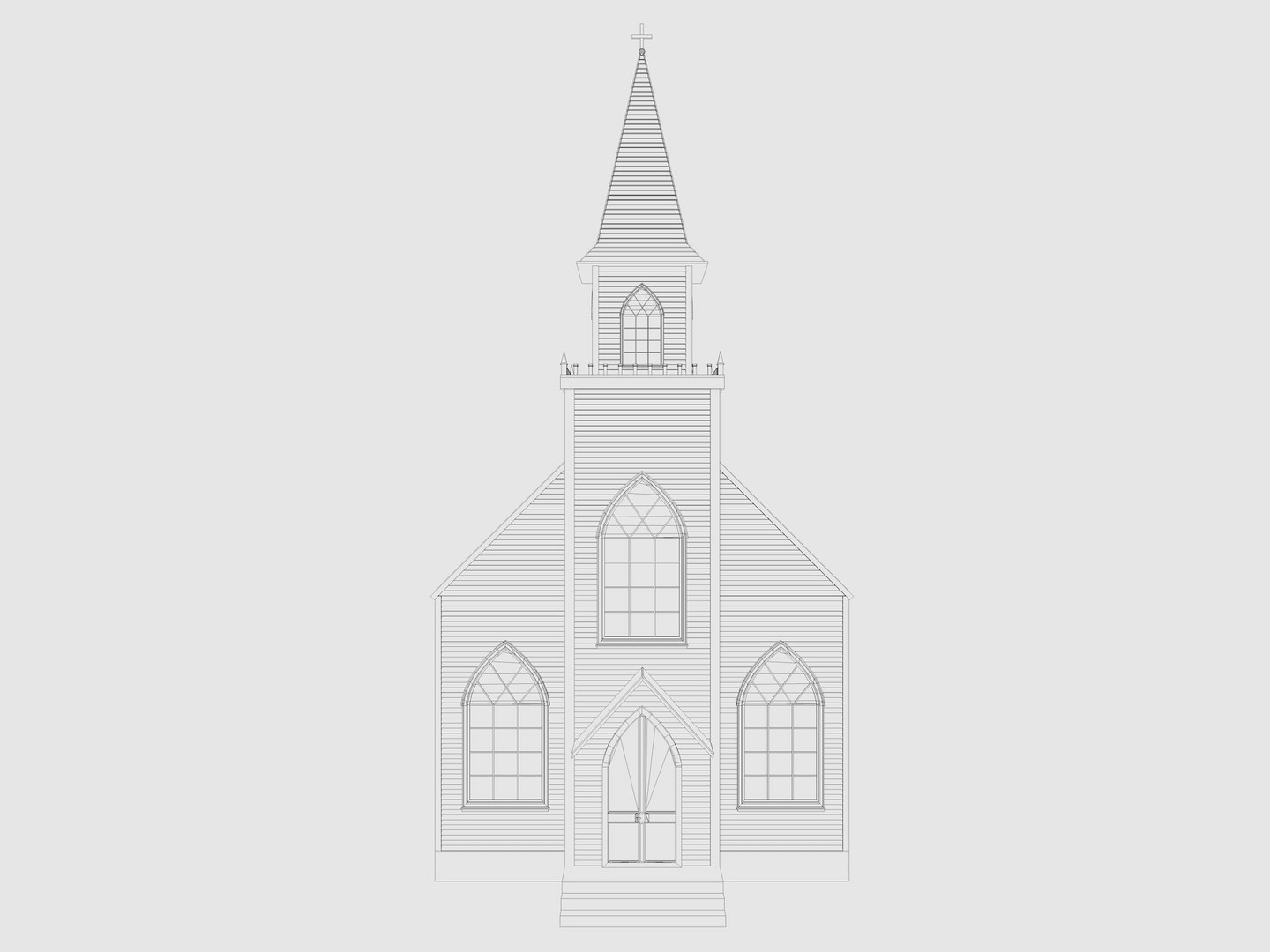 Church Model - TurboSquid 2234395