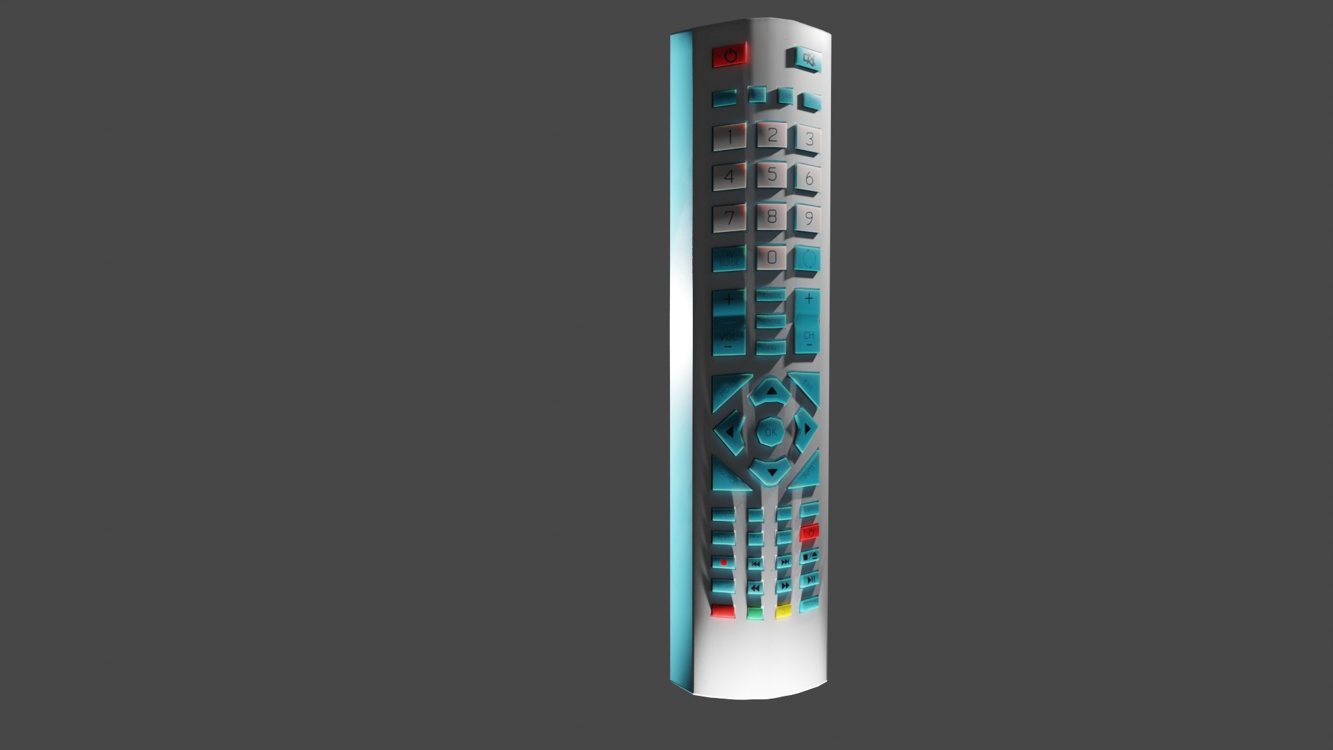 Blue TV Remote Control 3D Model - TurboSquid 2277488