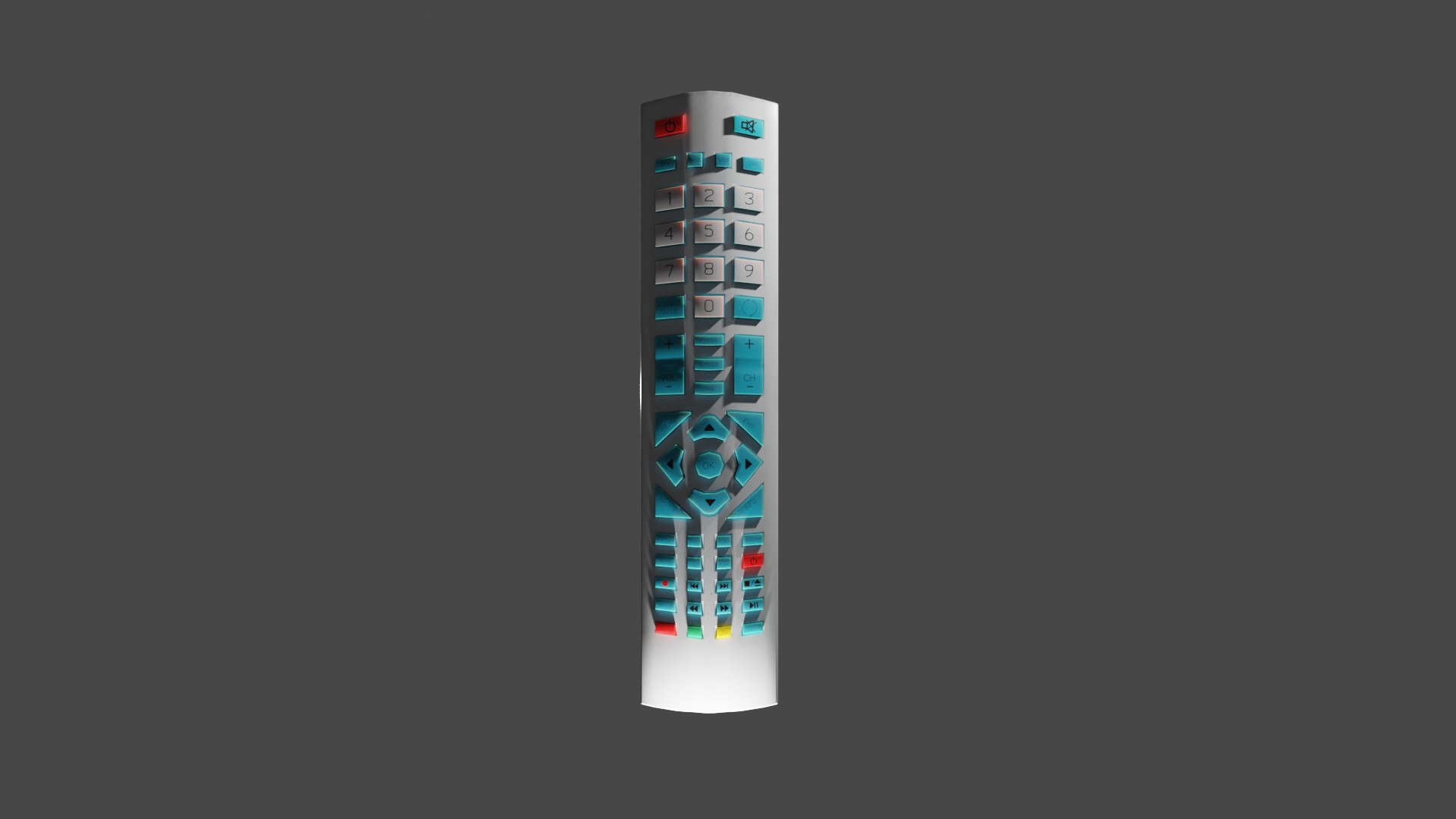 Blue TV Remote Control 3D Model - TurboSquid 2277488
