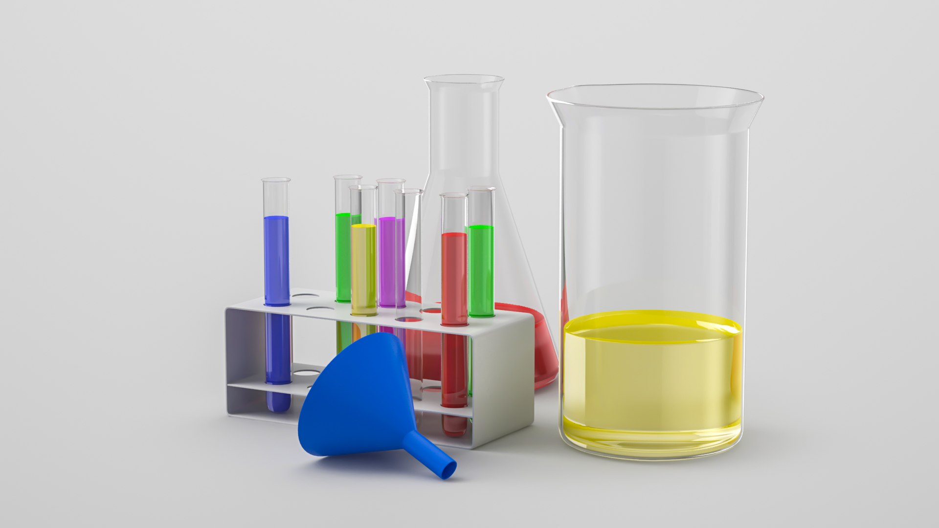 Lab Glassware Set 3D Model - TurboSquid 1792322
