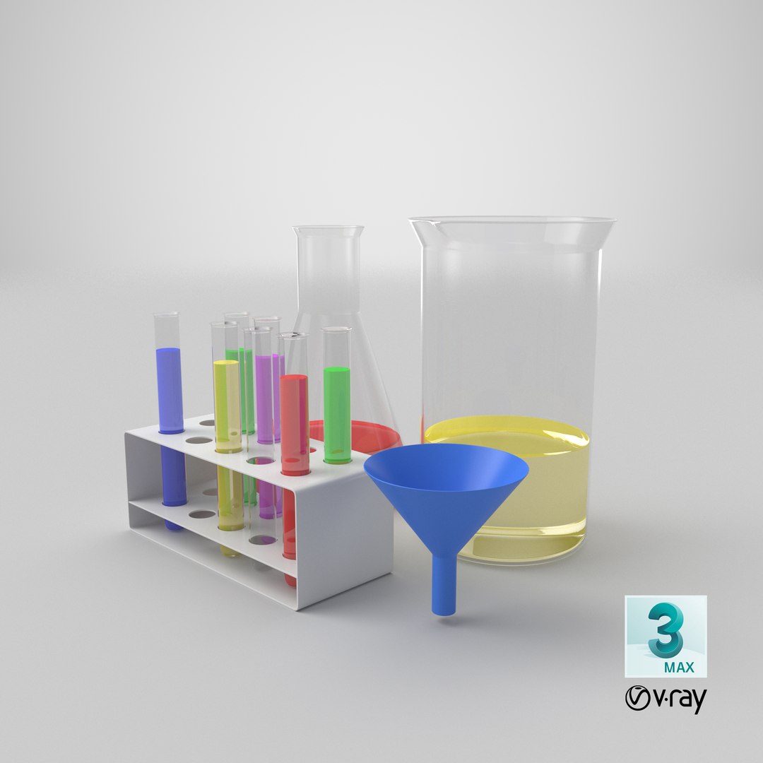 Lab Glassware Set 3D Model - TurboSquid 1792322