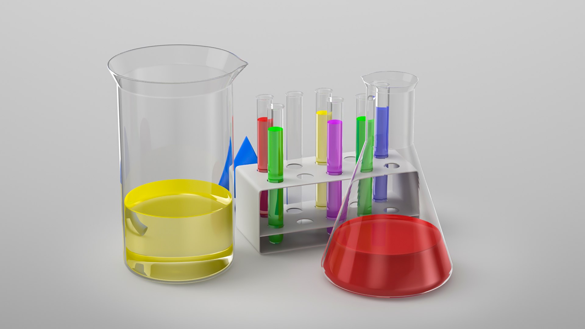 Lab Glassware Set 3D Model - TurboSquid 1792322