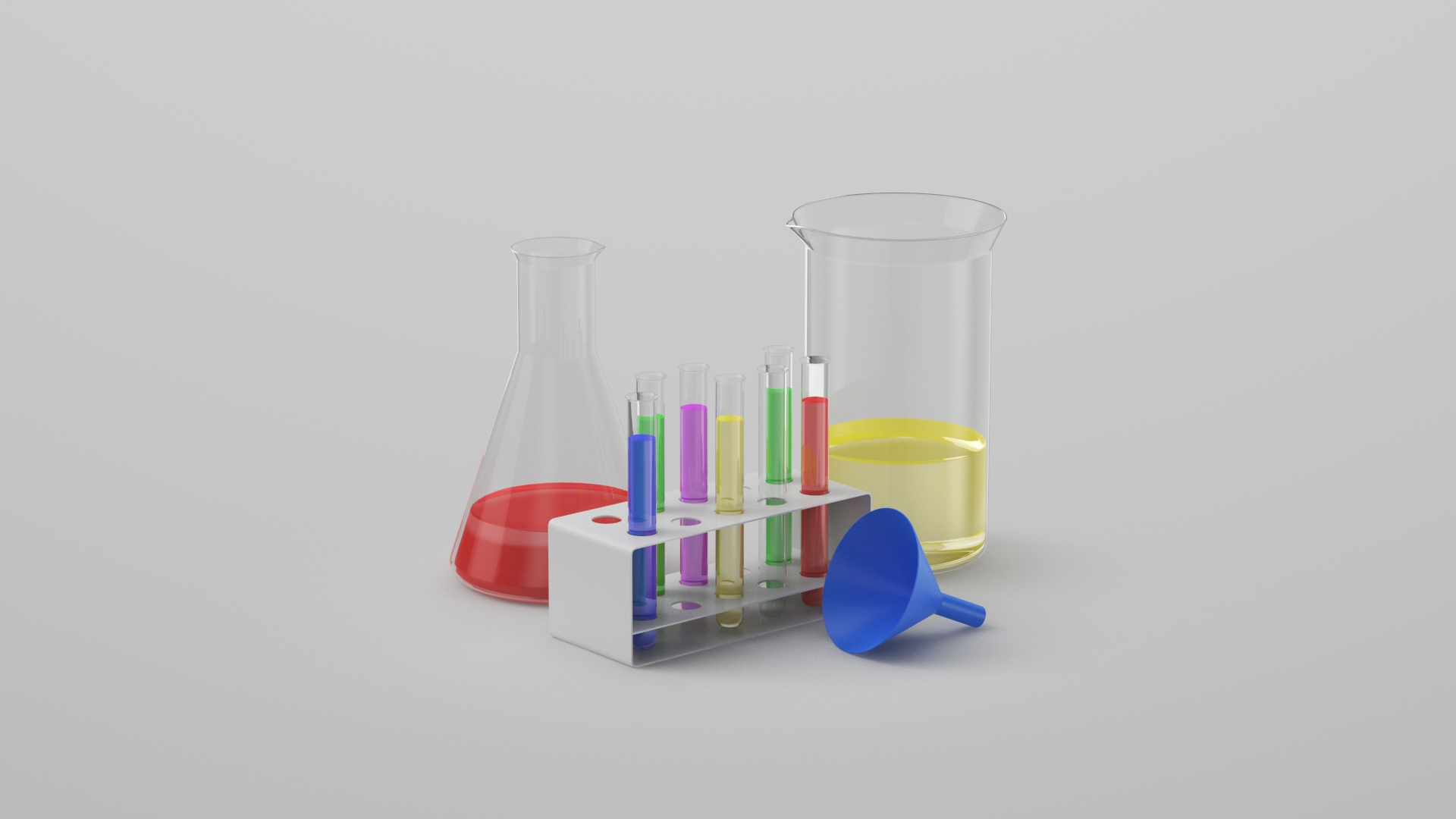 Lab Glassware Set 3D Model - TurboSquid 1792322