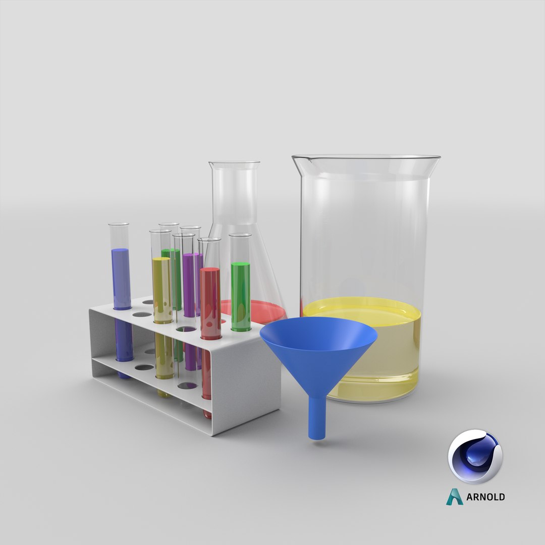 Lab Glassware Set 3D Model - TurboSquid 1792322