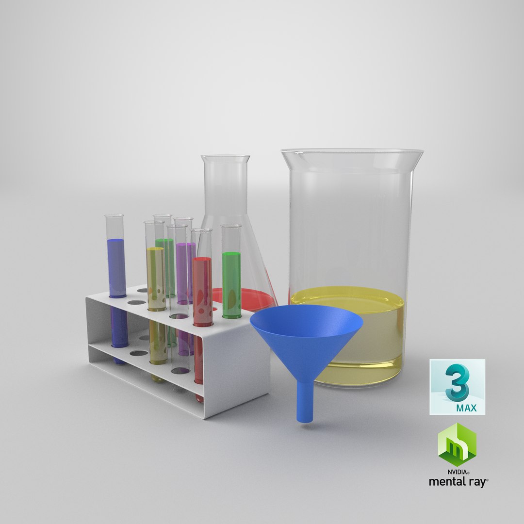 Lab Glassware Set 3D Model - TurboSquid 1792322