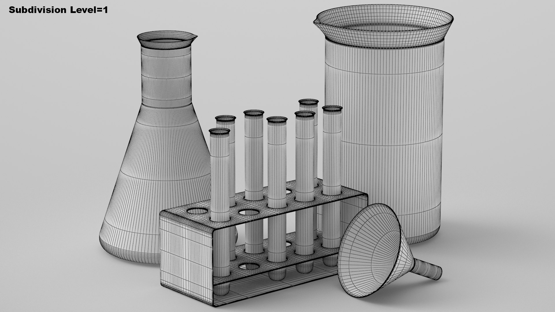 Lab Glassware Set 3D Model - TurboSquid 1792322