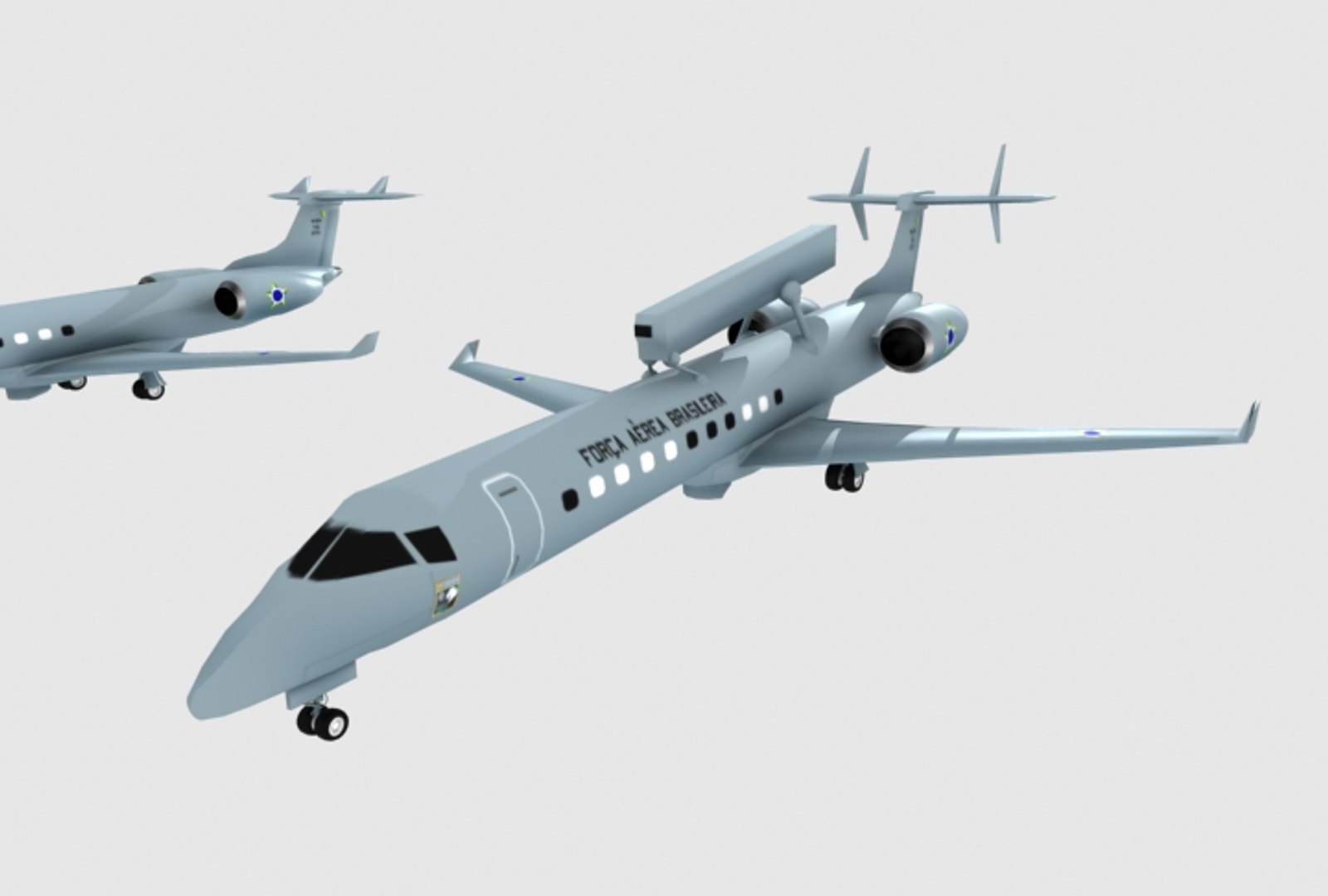 3d Model Embraer Erj-145 R99a R99b