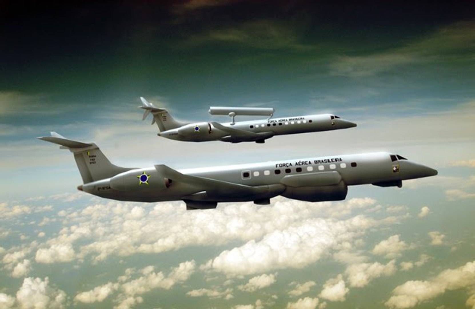 3d Model Embraer Erj-145 R99a R99b