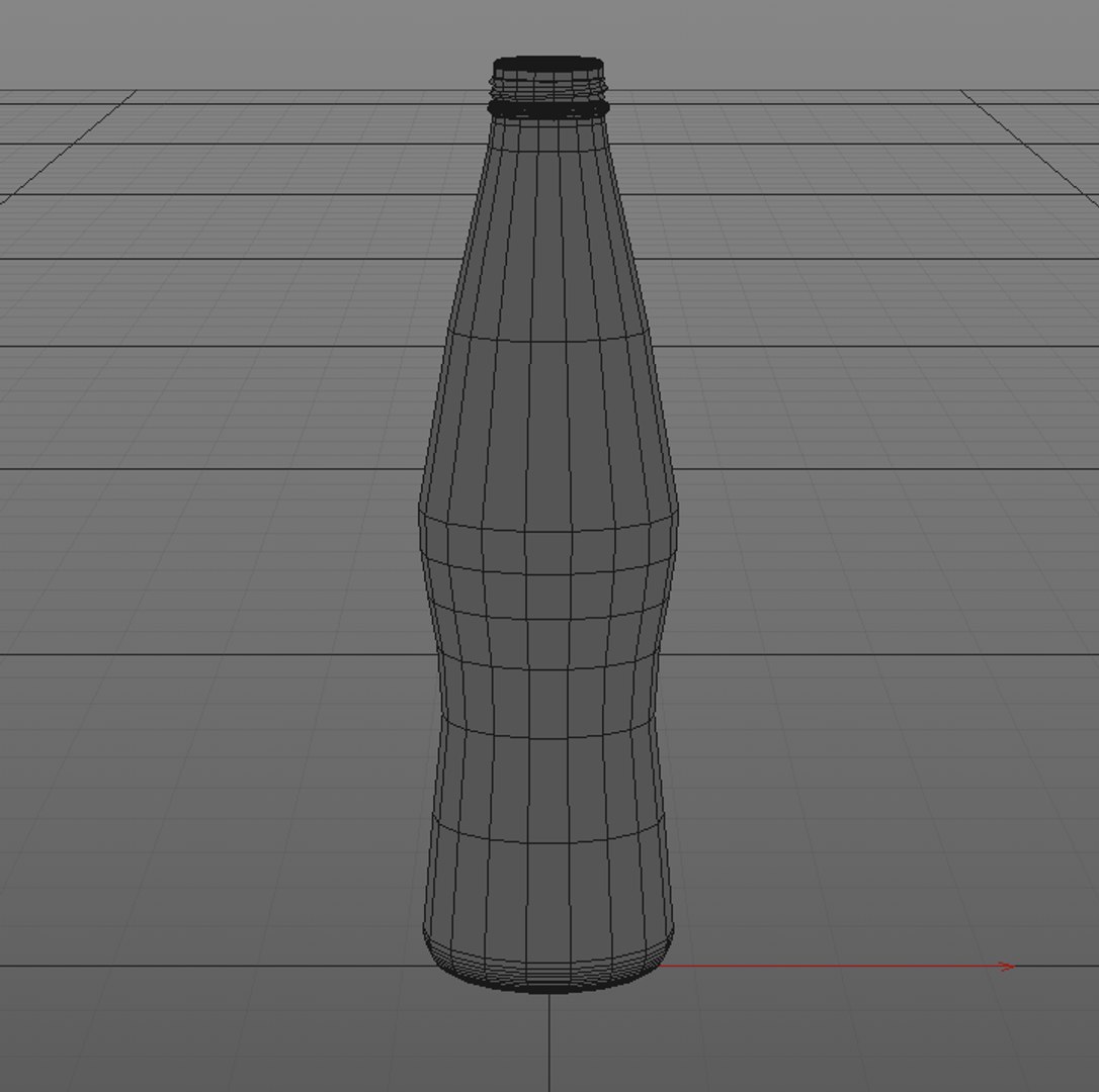 Cinema4d Glass Bottle Threaded Cap