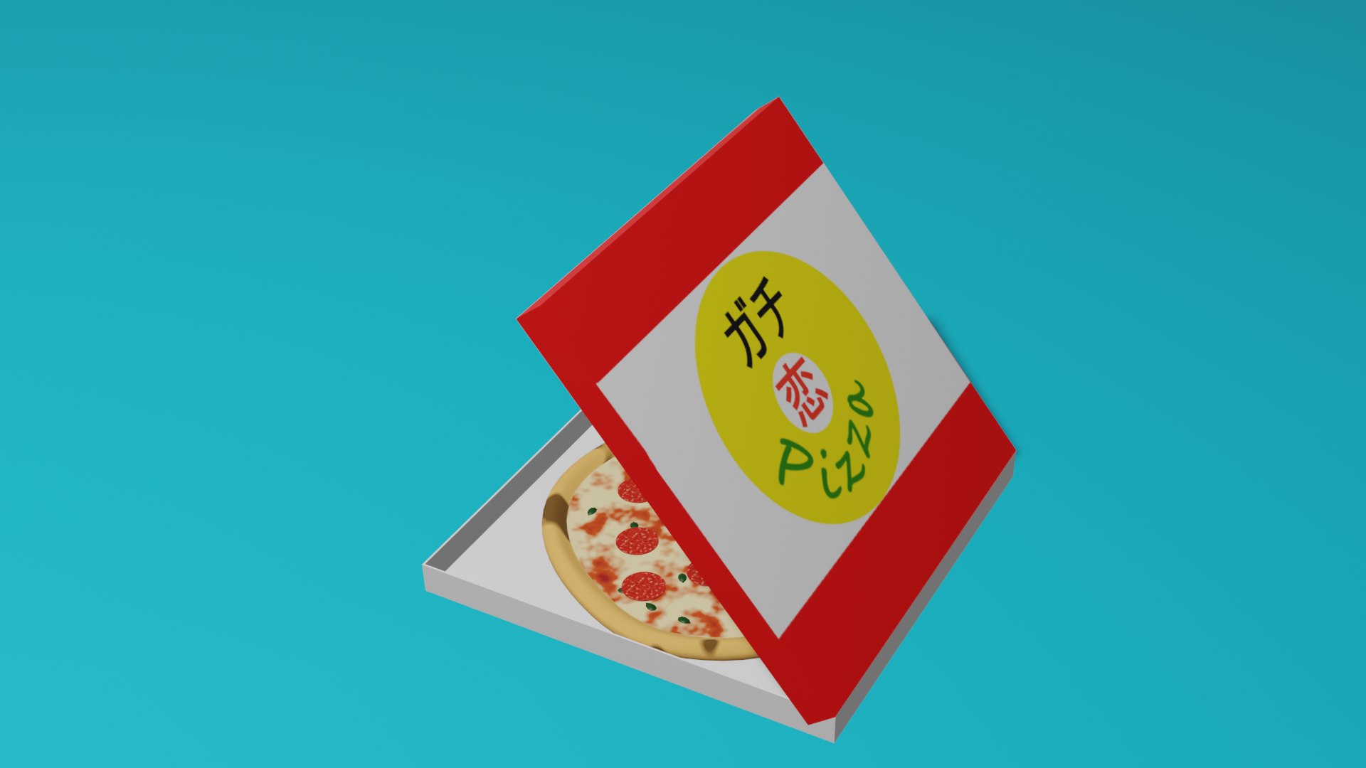 Low-poly Pizza in a box model - TurboSquid 2076011
