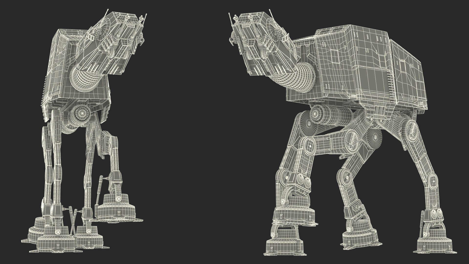 3D Star Wars AT AT Battle Pose - TurboSquid 2136244