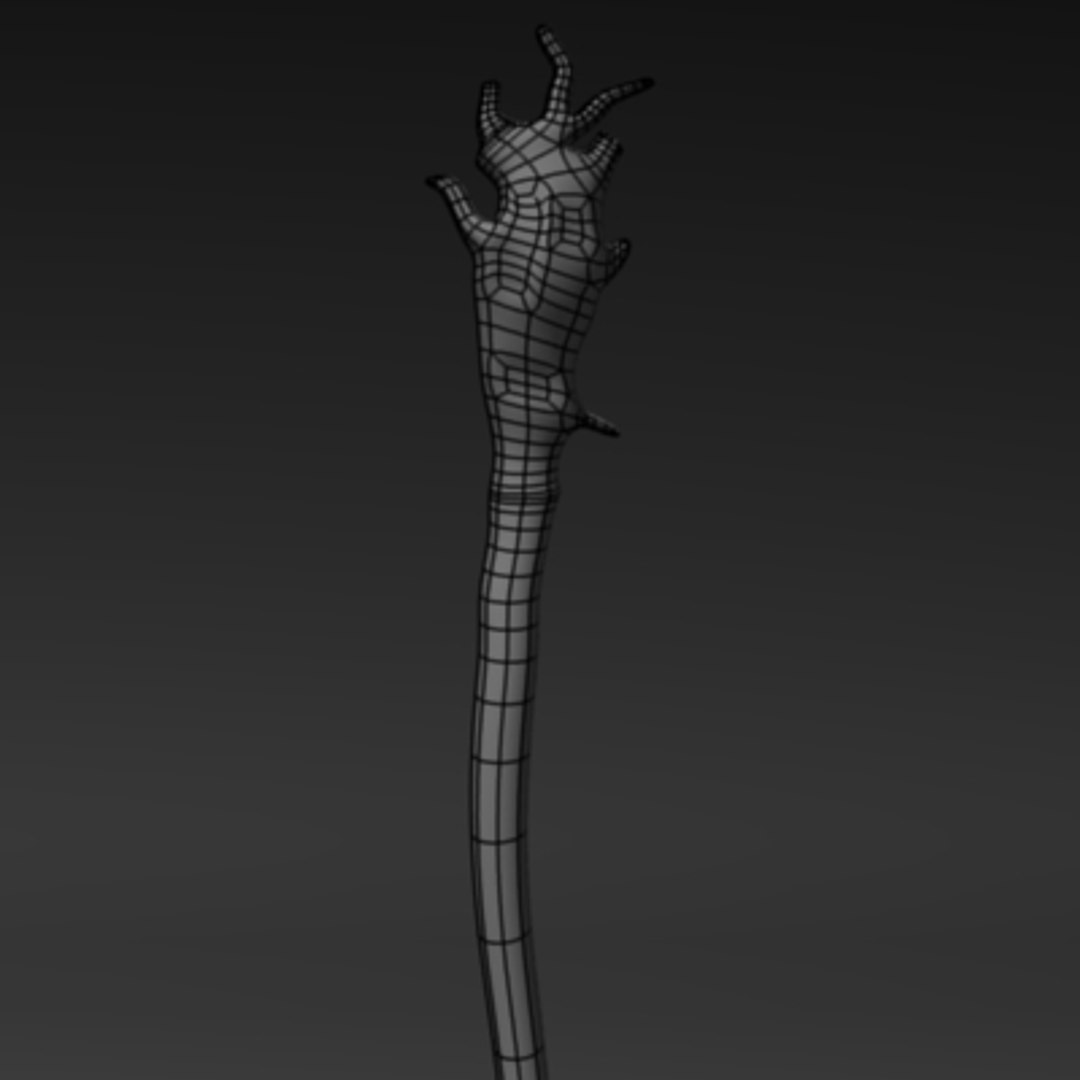 3d Model Wizard Staff