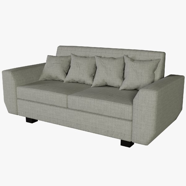 modelo 3d Sofá doble simple - TurboSquid 1749364