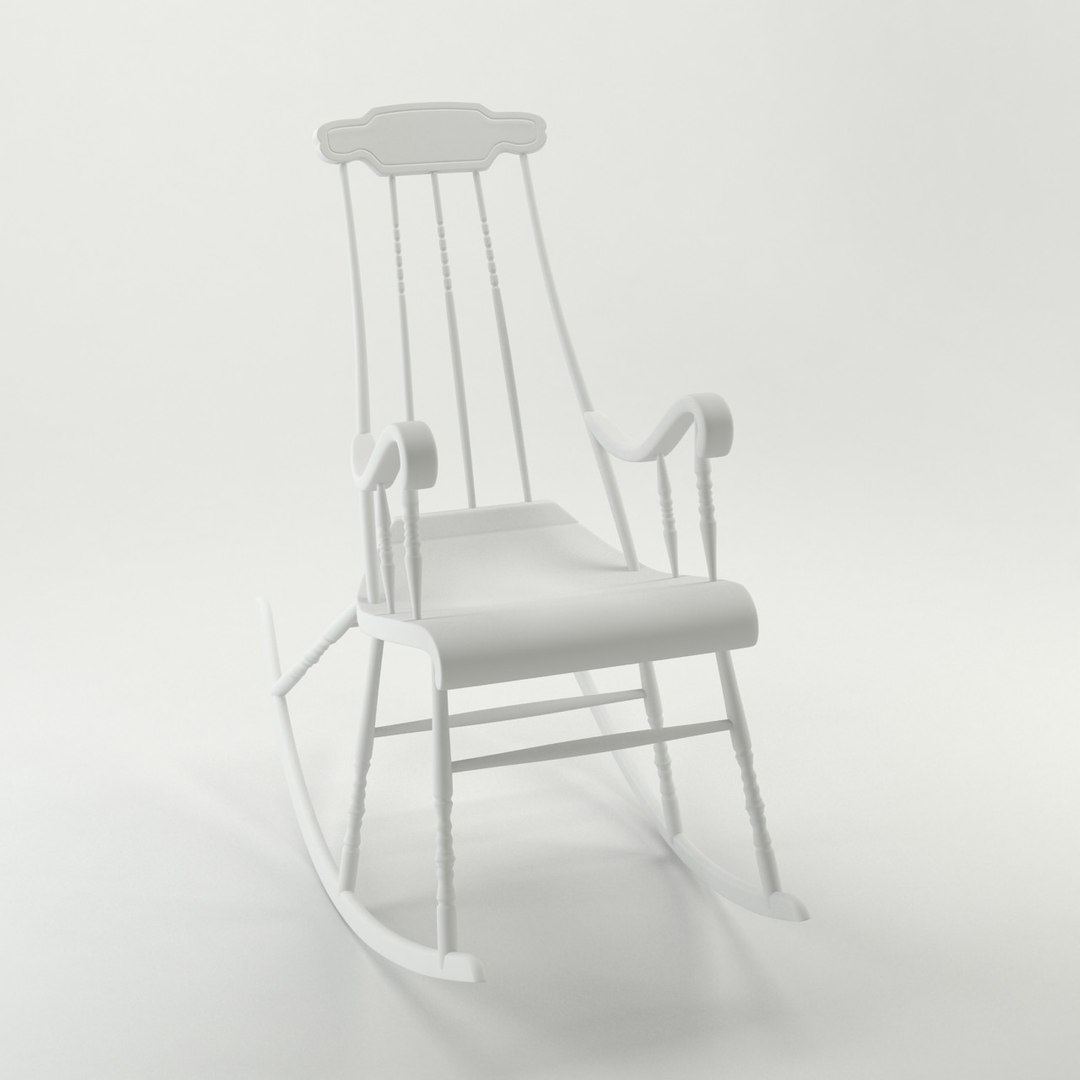 3d old rocking chair model