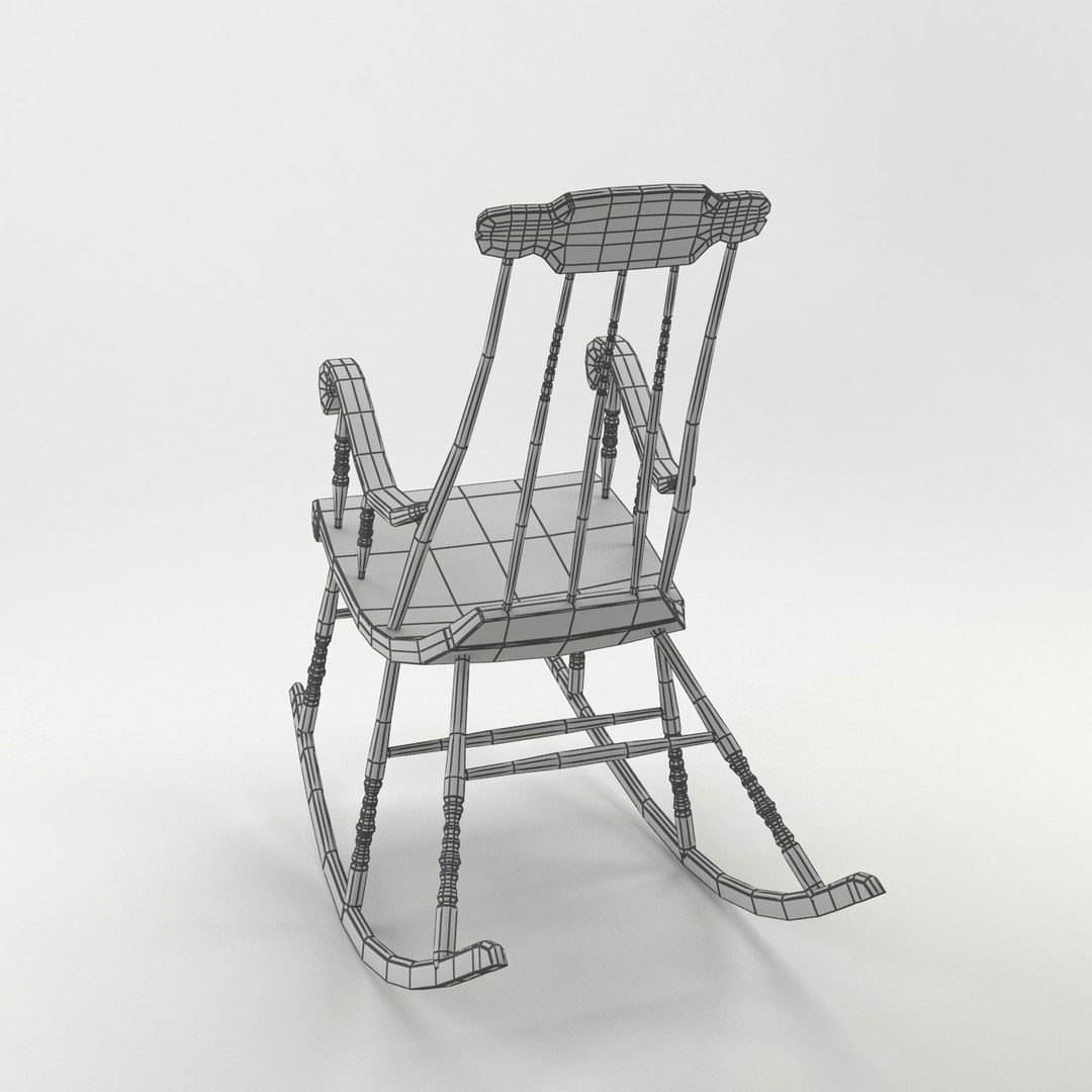 3d old rocking chair model