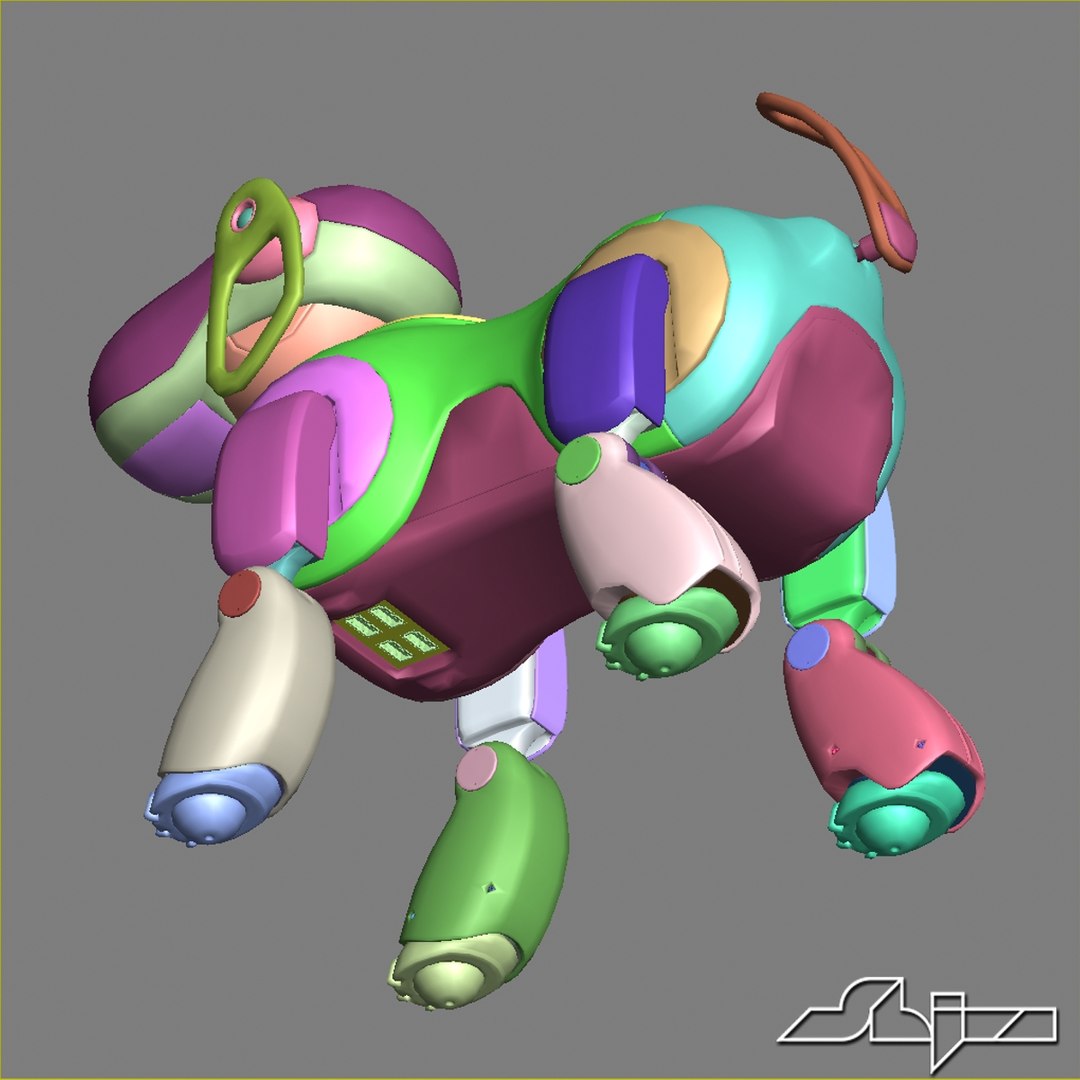 3dsmax Aibo Robot Bot