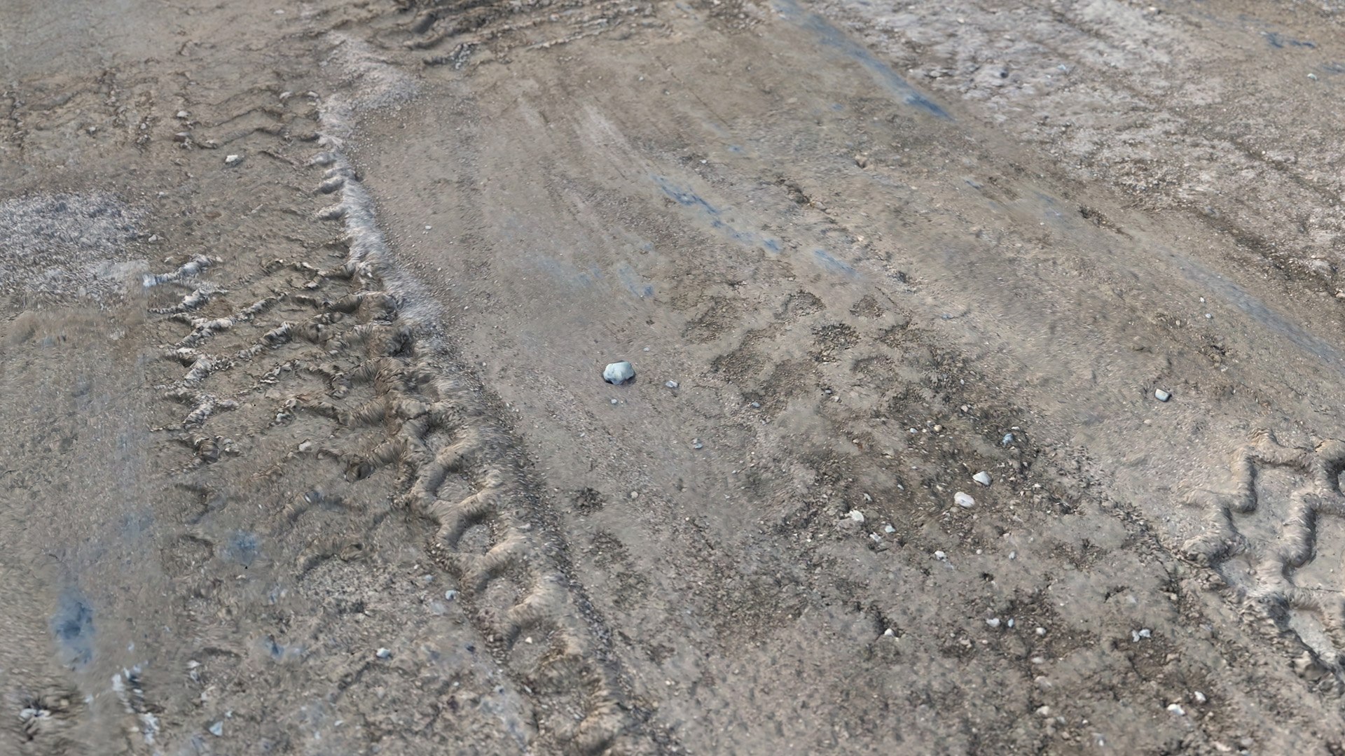 Gravel Ground 07 - 3D Photogrammetry Model Scan Of Sand And Tire Track ...
