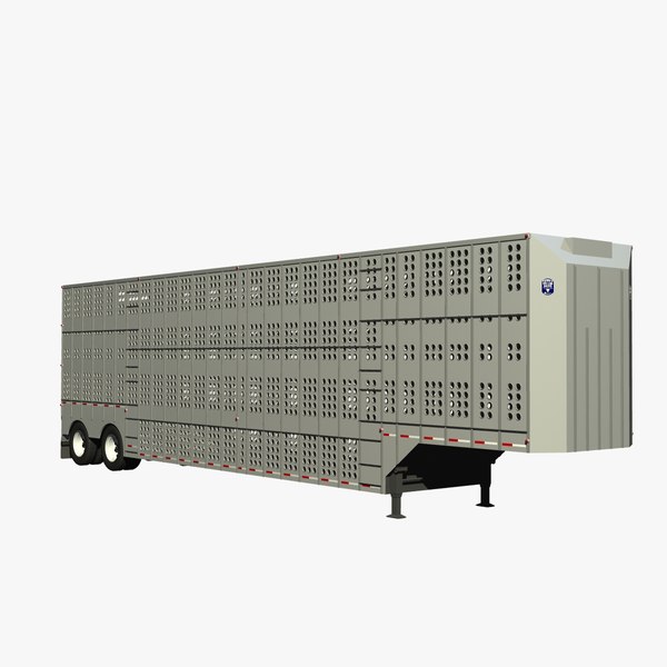3d model merrit cattle trailer