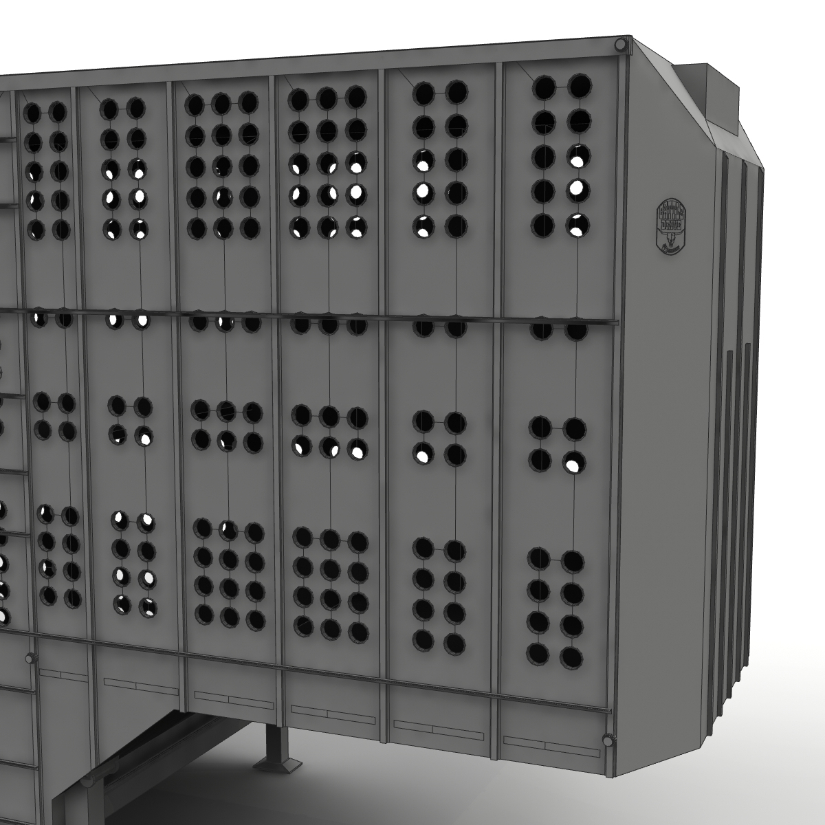 3d model merrit cattle trailer