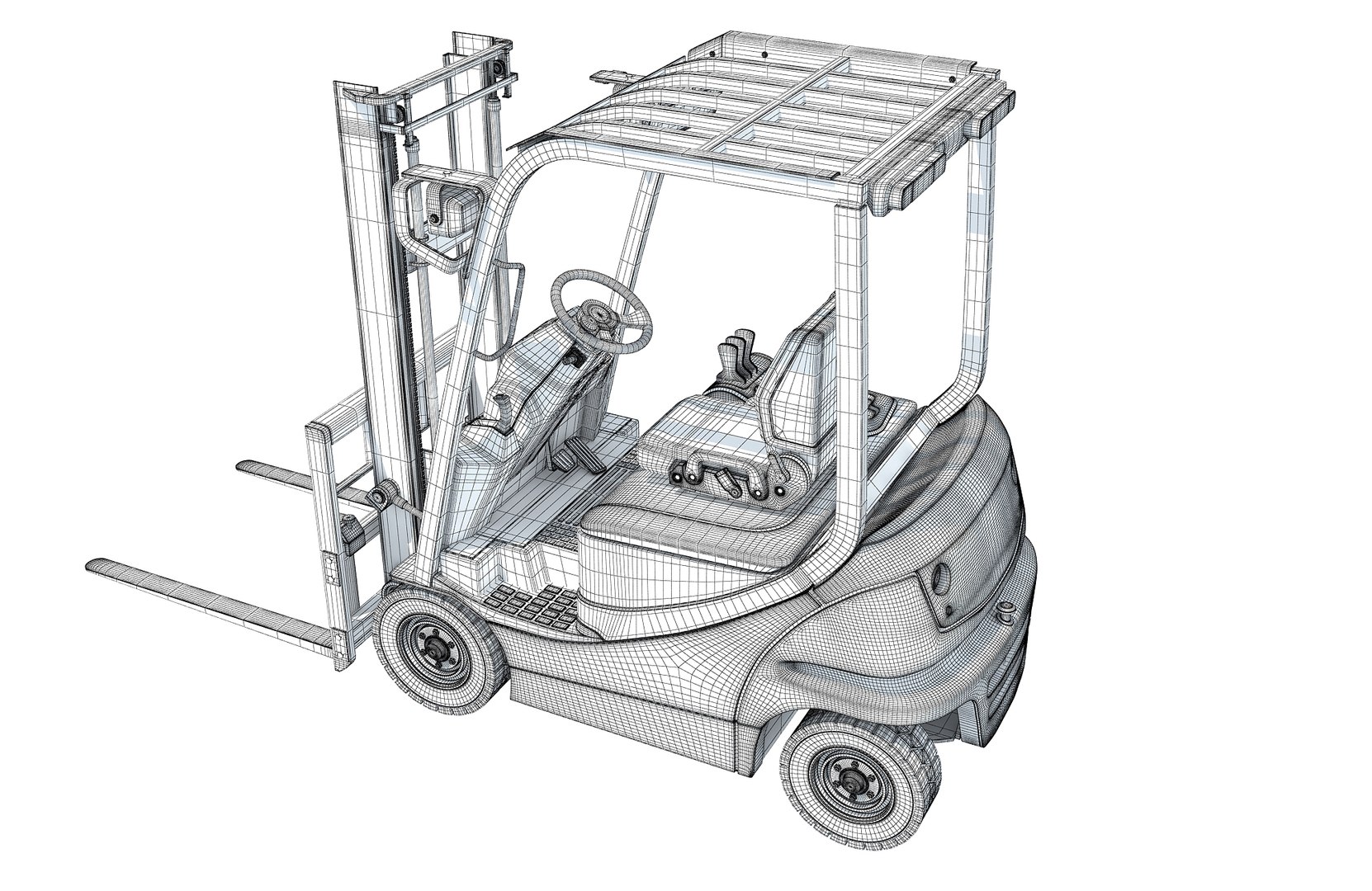 Electric Forklift 3D Model - TurboSquid 2225177