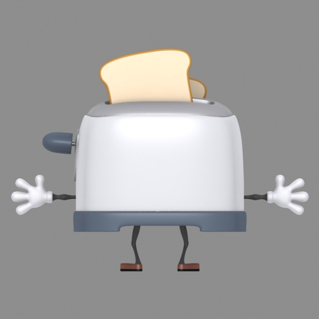 3d Model Of Cartoon Toaster