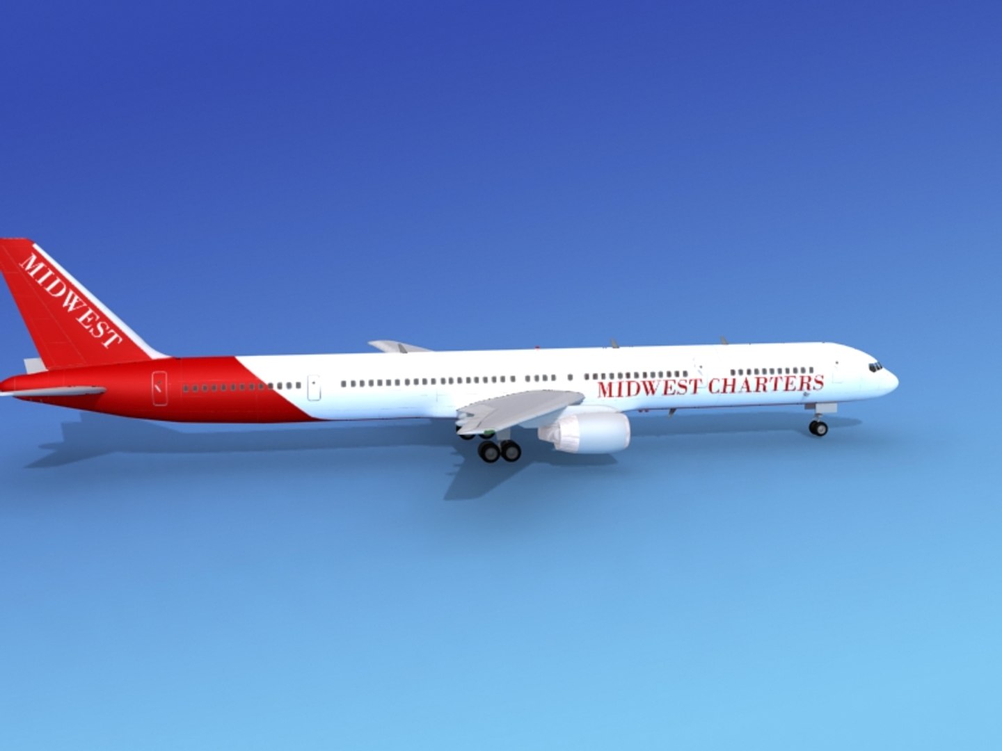 3d model airline boeing 757 757-300