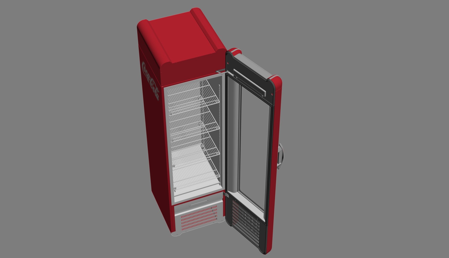 3D Coca Cola Retro Fridge Model - TurboSquid 1936698
