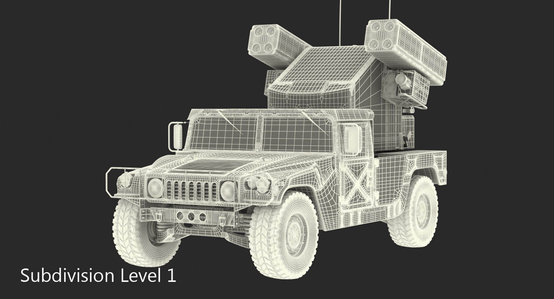 3d hmmwv m998 equipped avenger model