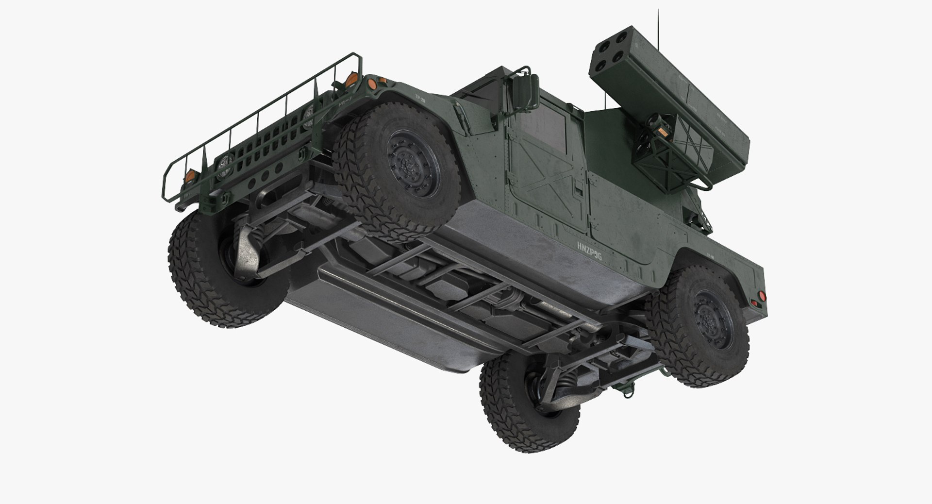 3d hmmwv m998 equipped avenger model