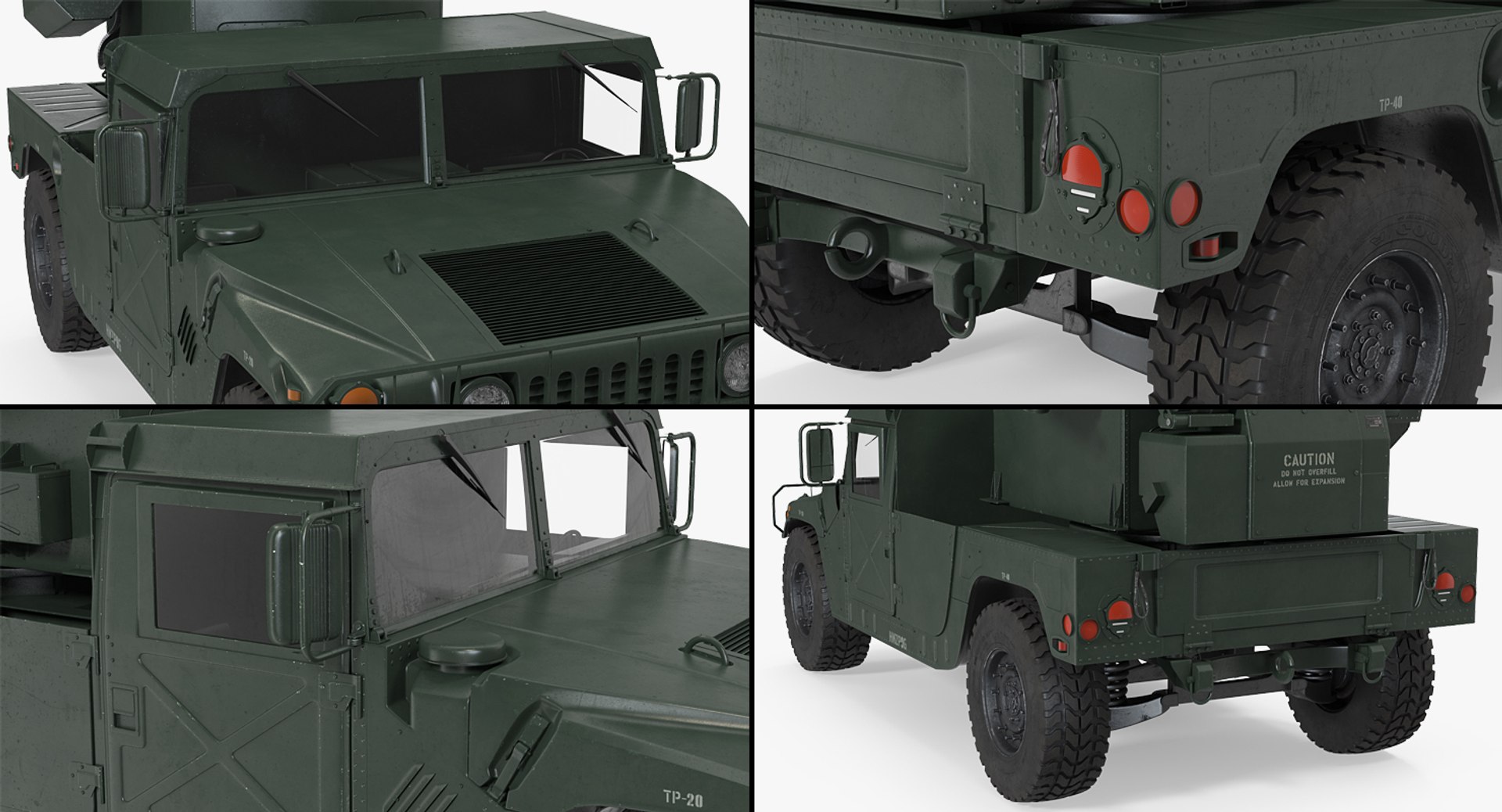 3d hmmwv m998 equipped avenger model