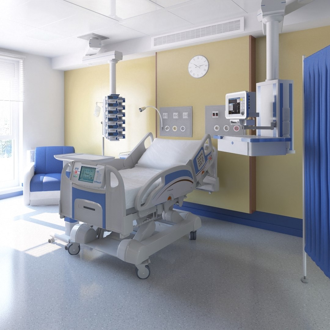 3D Hospital Patient Ward Room 3 - TurboSquid 2012627