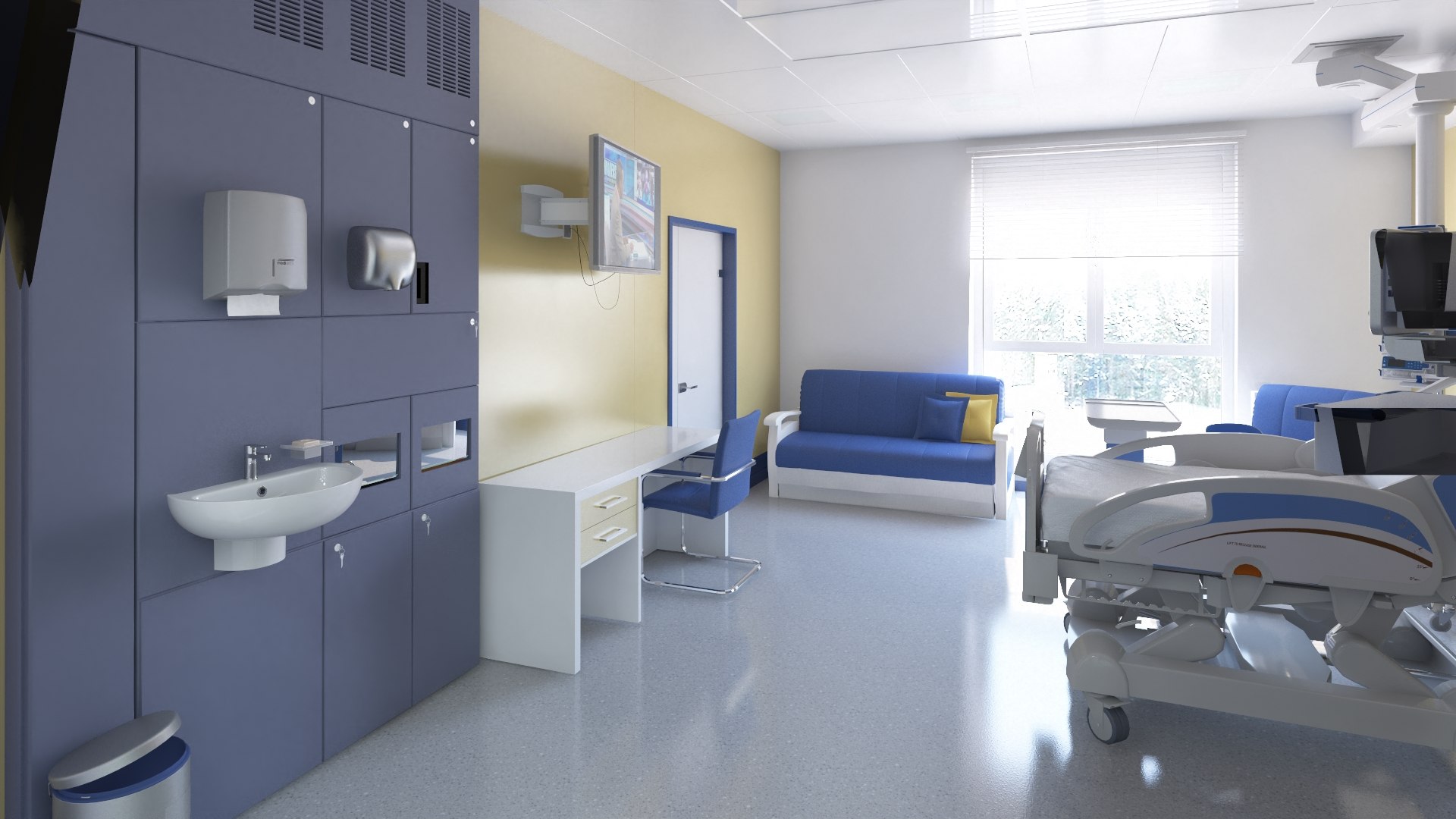 3D Hospital Patient Ward Room 3 - TurboSquid 2012627