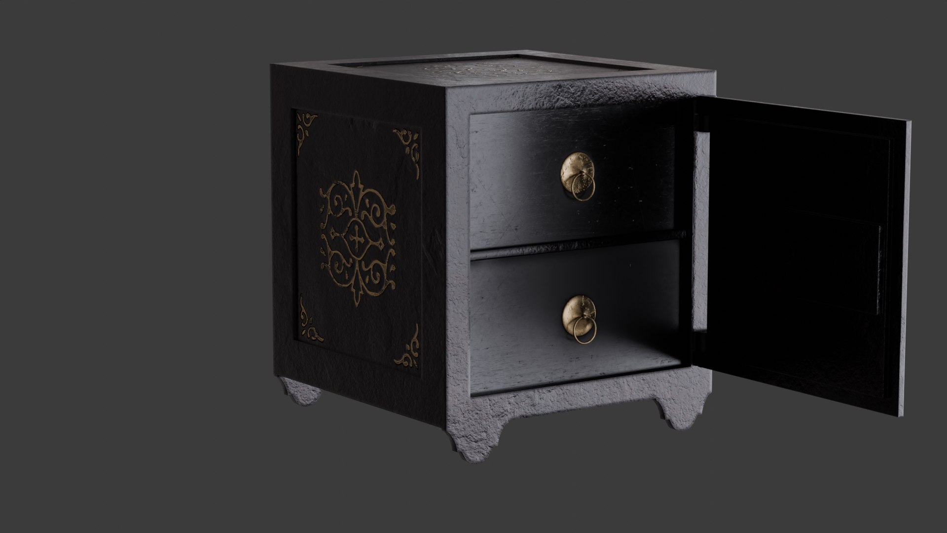 3D Vintage Safe - TurboSquid 2284832