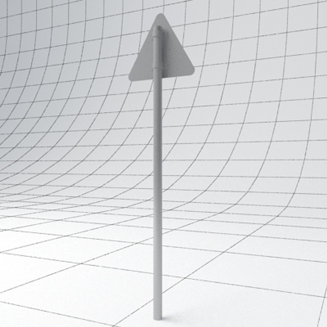 3d traffic crossroads - sign