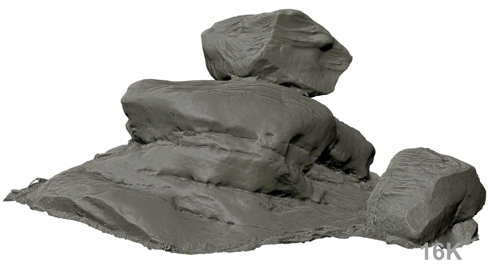 3d model of landscape rock